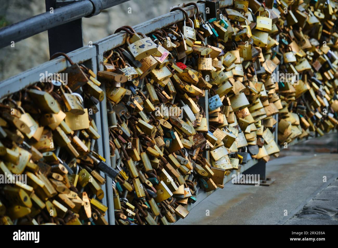 Georgia, Tbilisi - September 2023. The pedestrian bridge in the old ...
