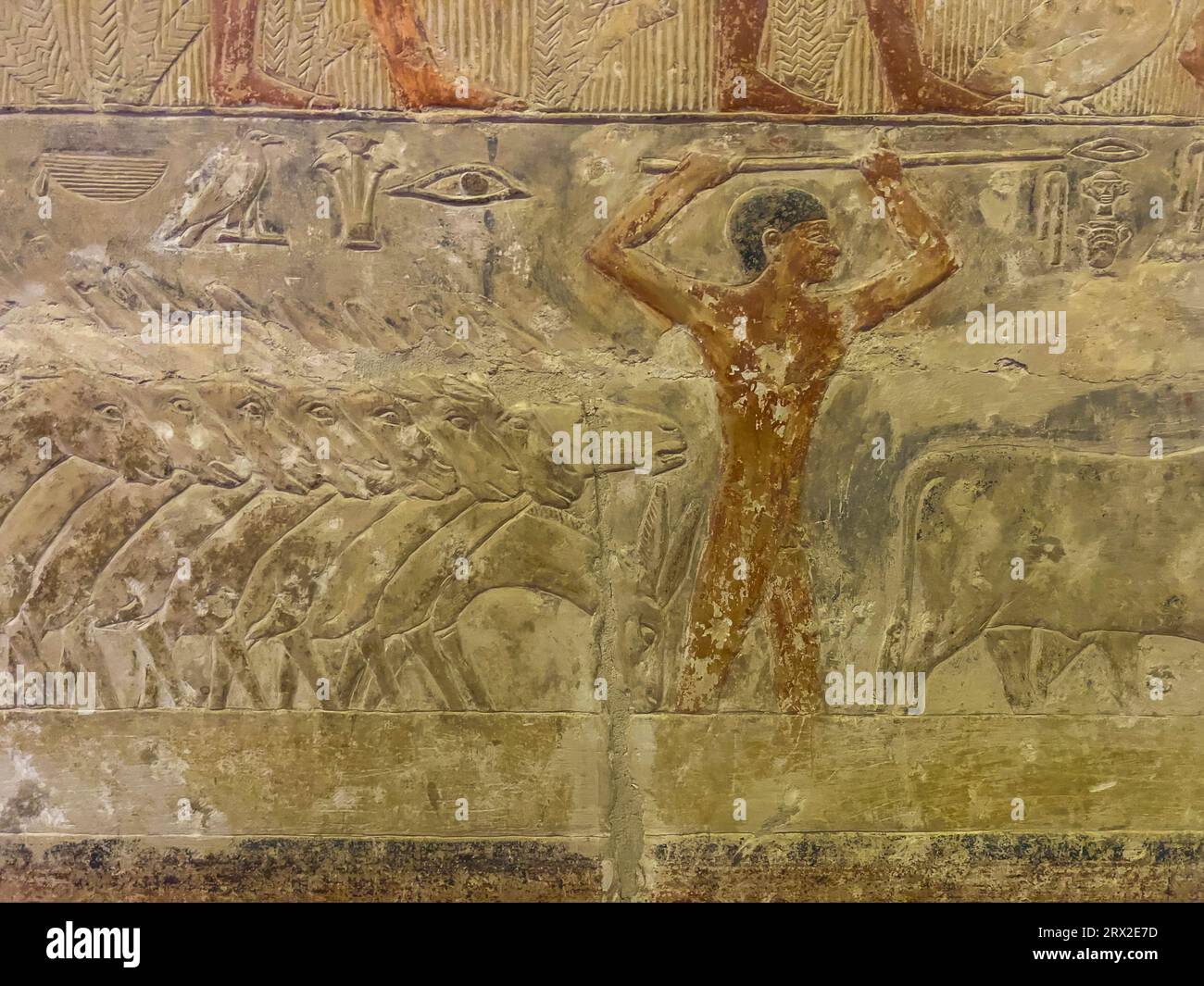 Relief from a tomb in Saqqara, part of the Memphite Necropolis, UNESCO ...