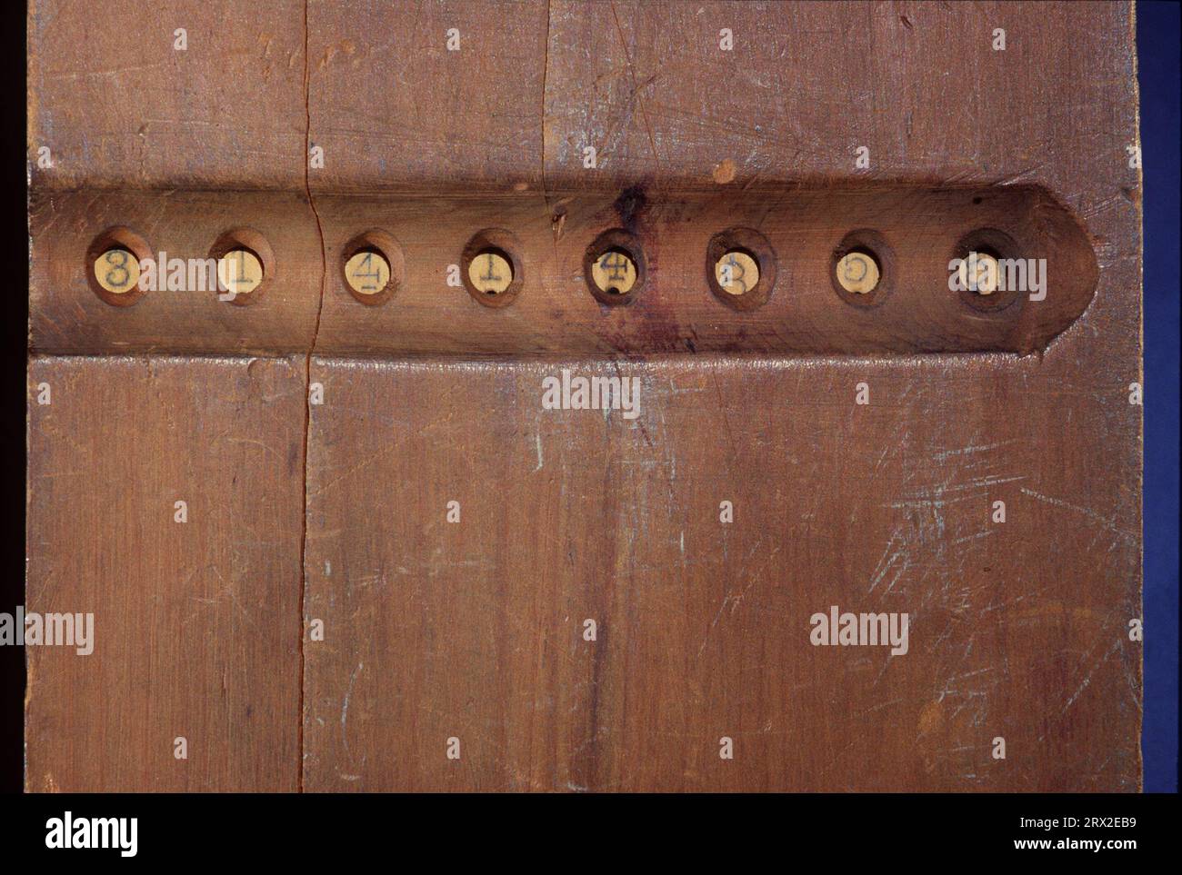 Patent model, adder, back view. Adding machine, Fowler, patent no ...