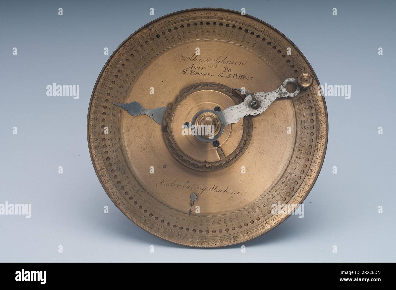 Patent model, adder. Calculating machine, Johnson, patent no. 85229. MA ...