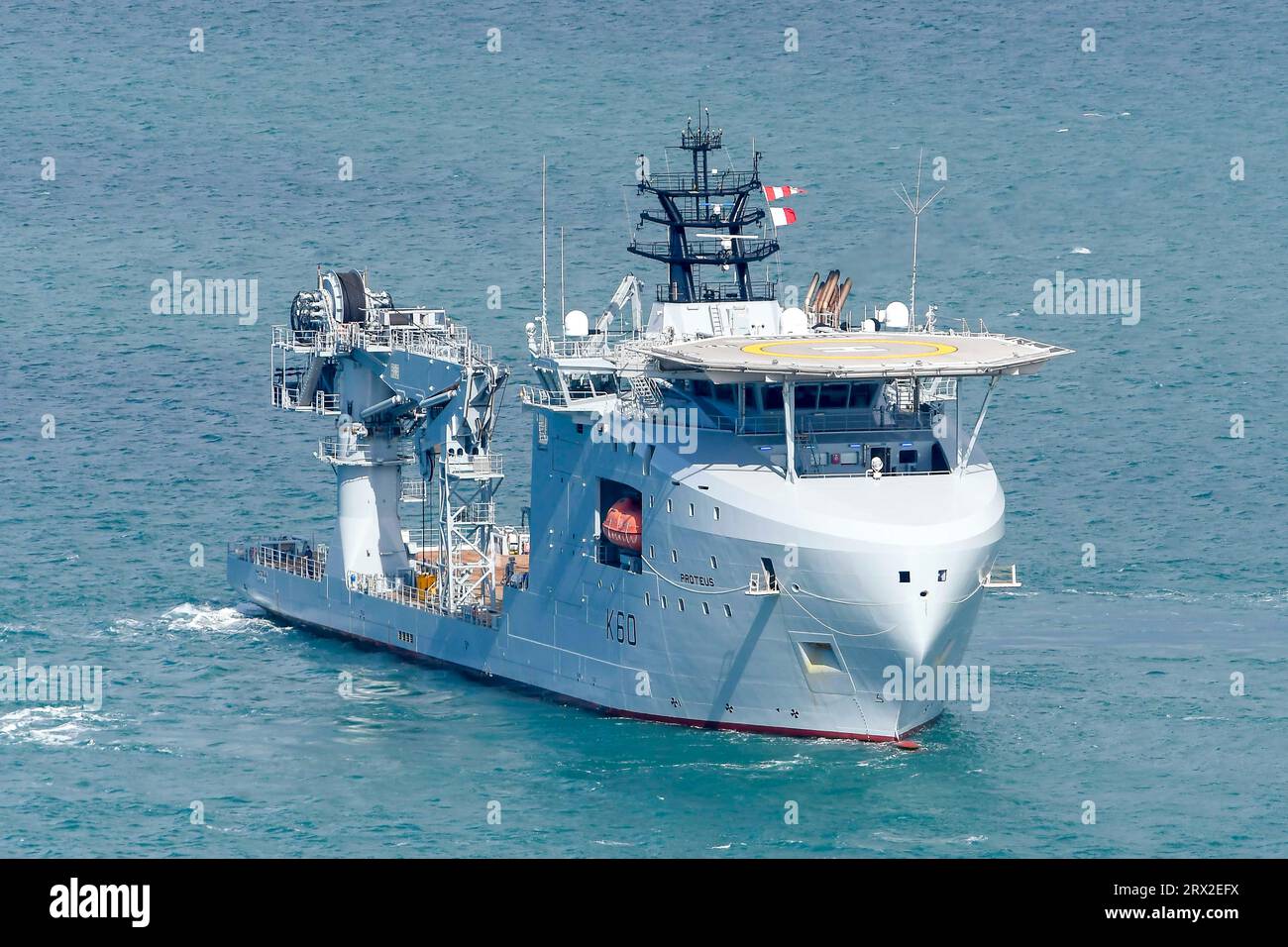 Portland, Dorset, UK. 22nd September 2023. The RFA Proteus sails into ...