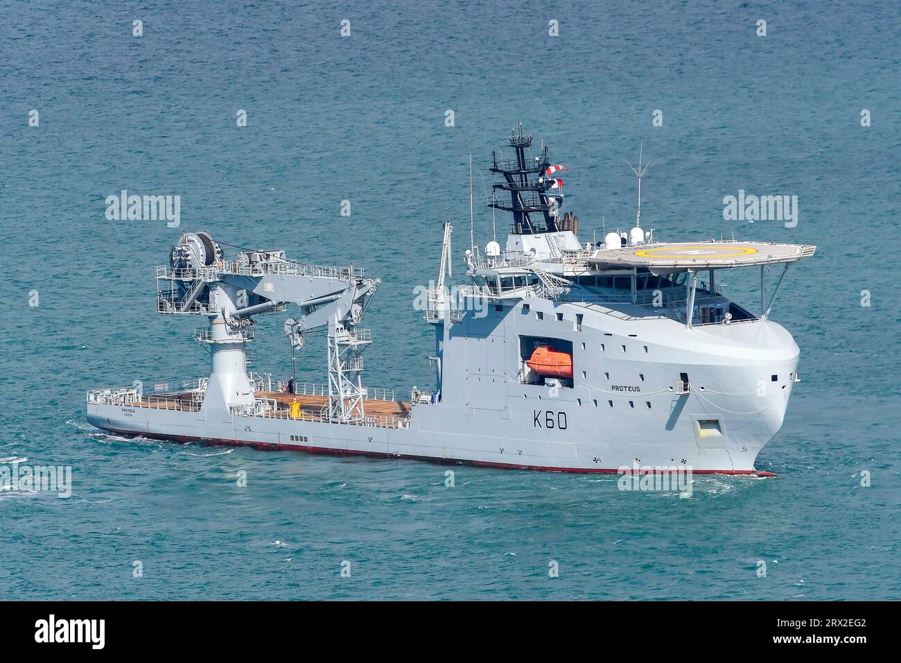 Portland, Dorset, UK. 22nd September 2023. The RFA Proteus sails into ...