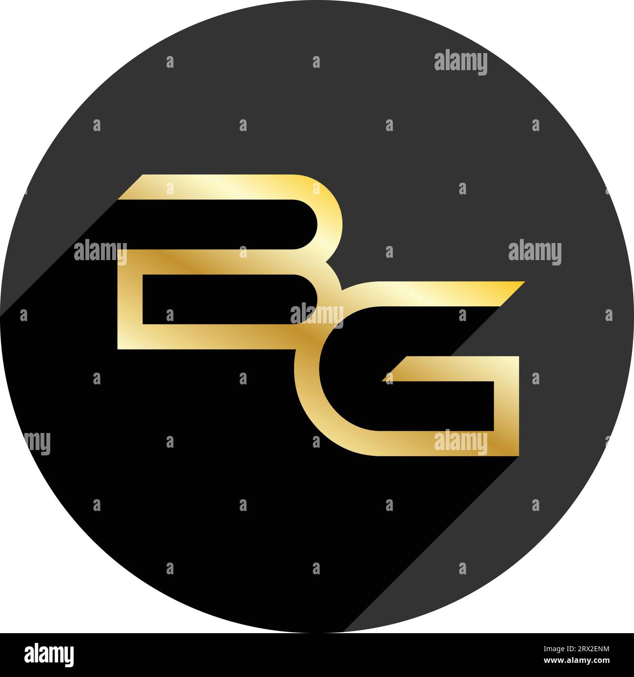 BG letter logo concept on circle background Stock Vector Image & Art ...