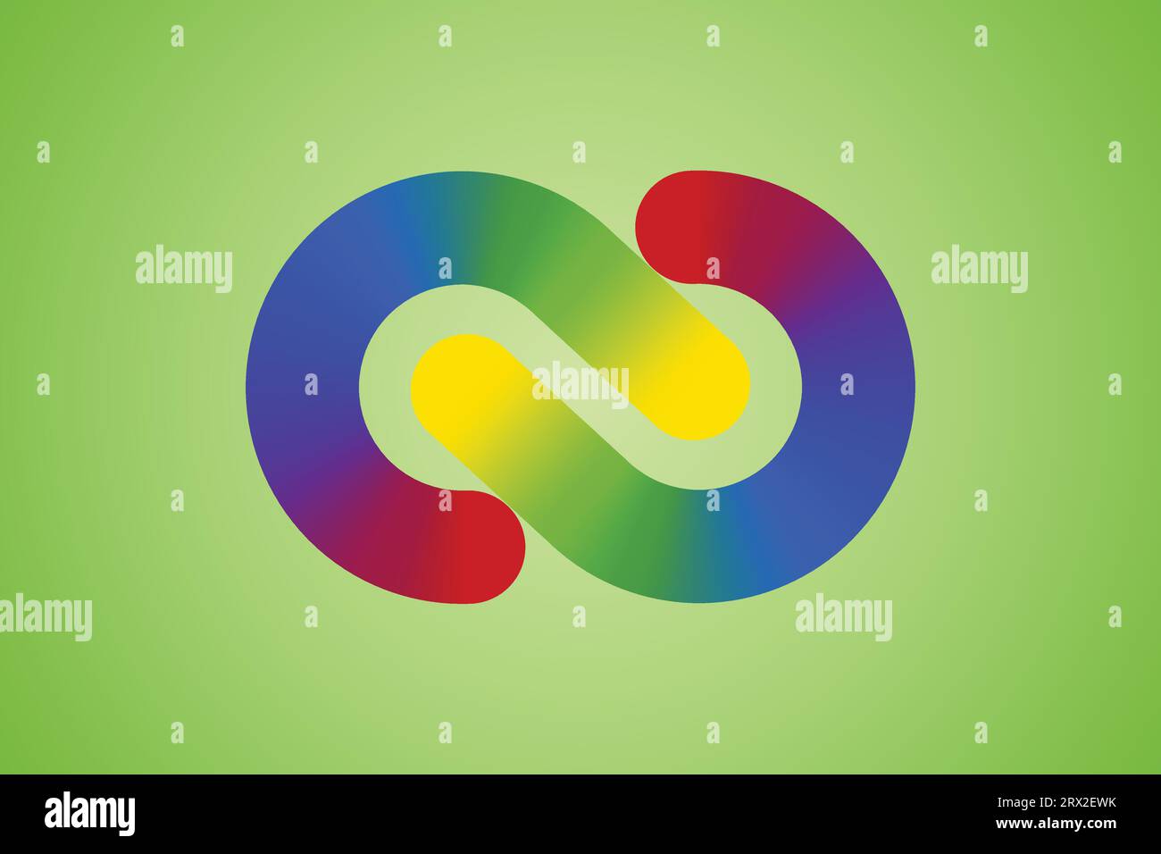 Infinity symbol rainbow Stock Vector Images - Alamy