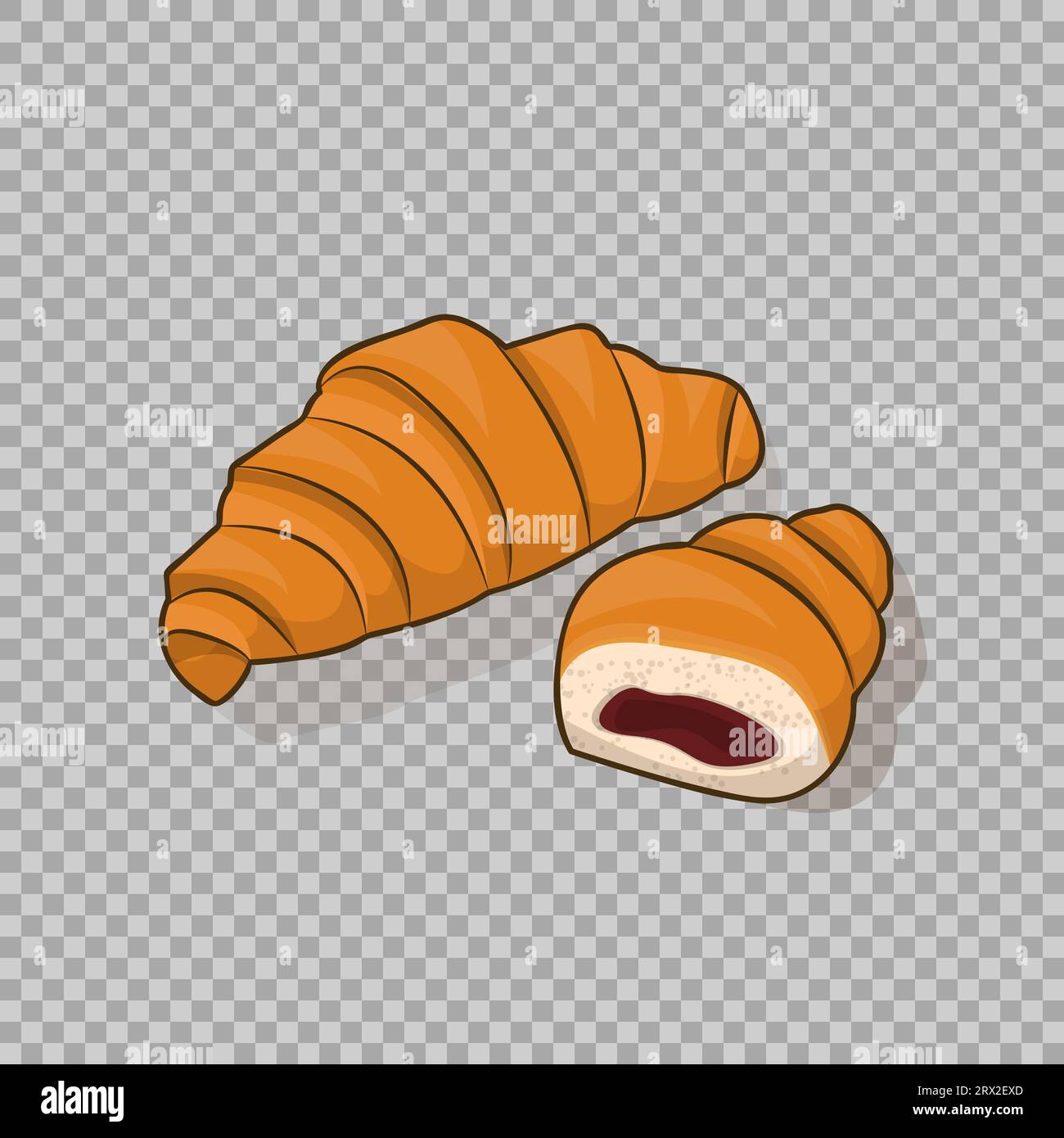 Croissant half stuffing inside hi-res stock photography and images - Alamy