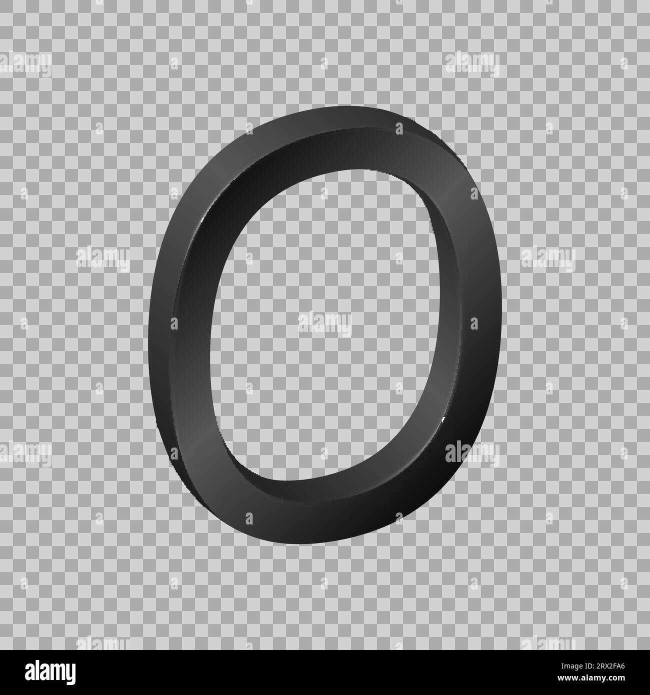 Number Zero Isometric Mathematical Figure Symbol Font In 3d On A