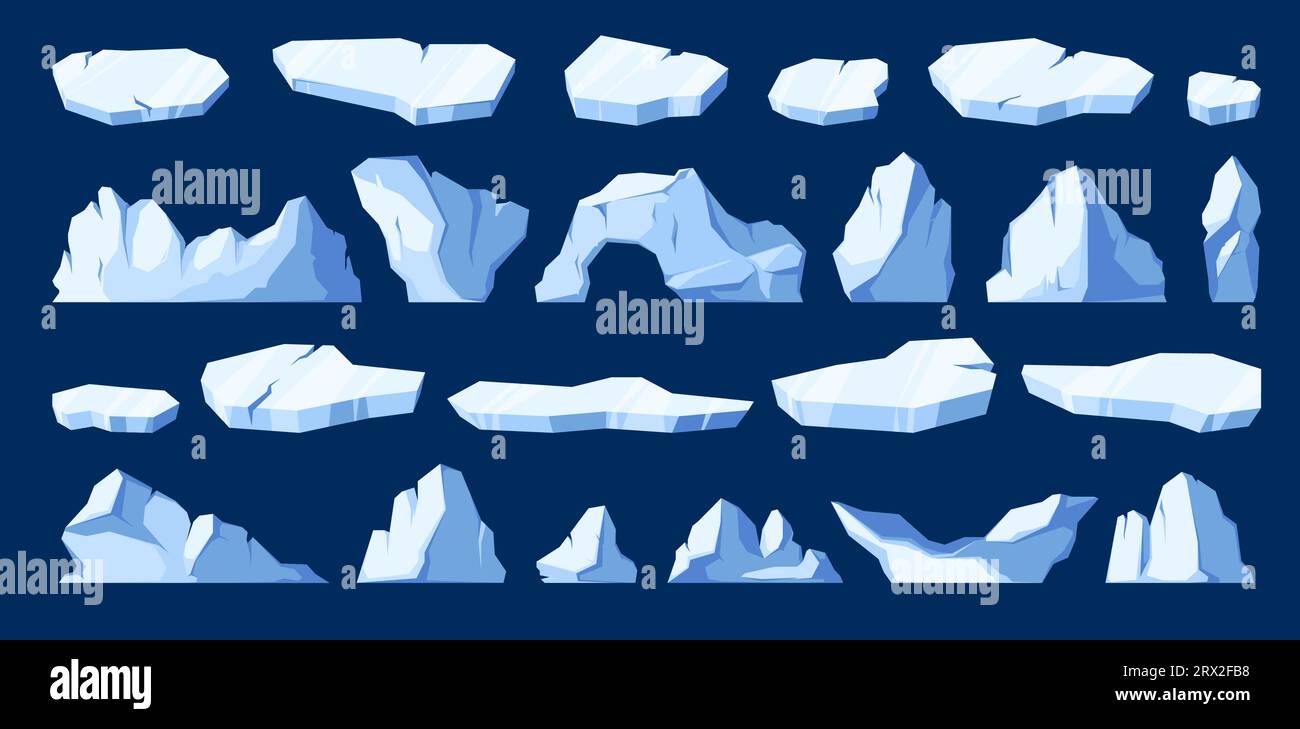 Huge block ice floating Stock Vector Images - Alamy