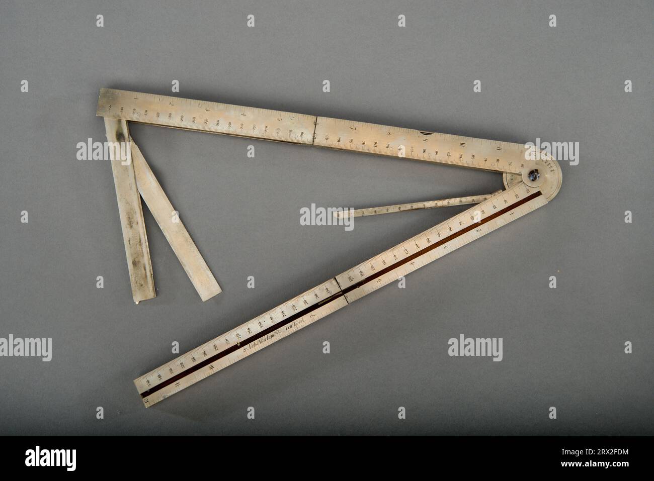 Patent model. Rule and calculator, Ockerlund, 1870, patent no. 102034 ...