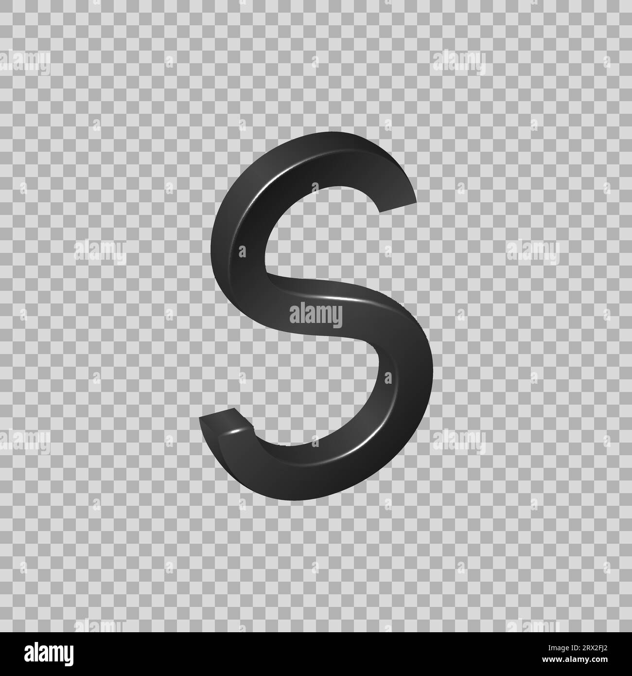 Letter S character in a realistic 3D icon style Vector Illustration ...