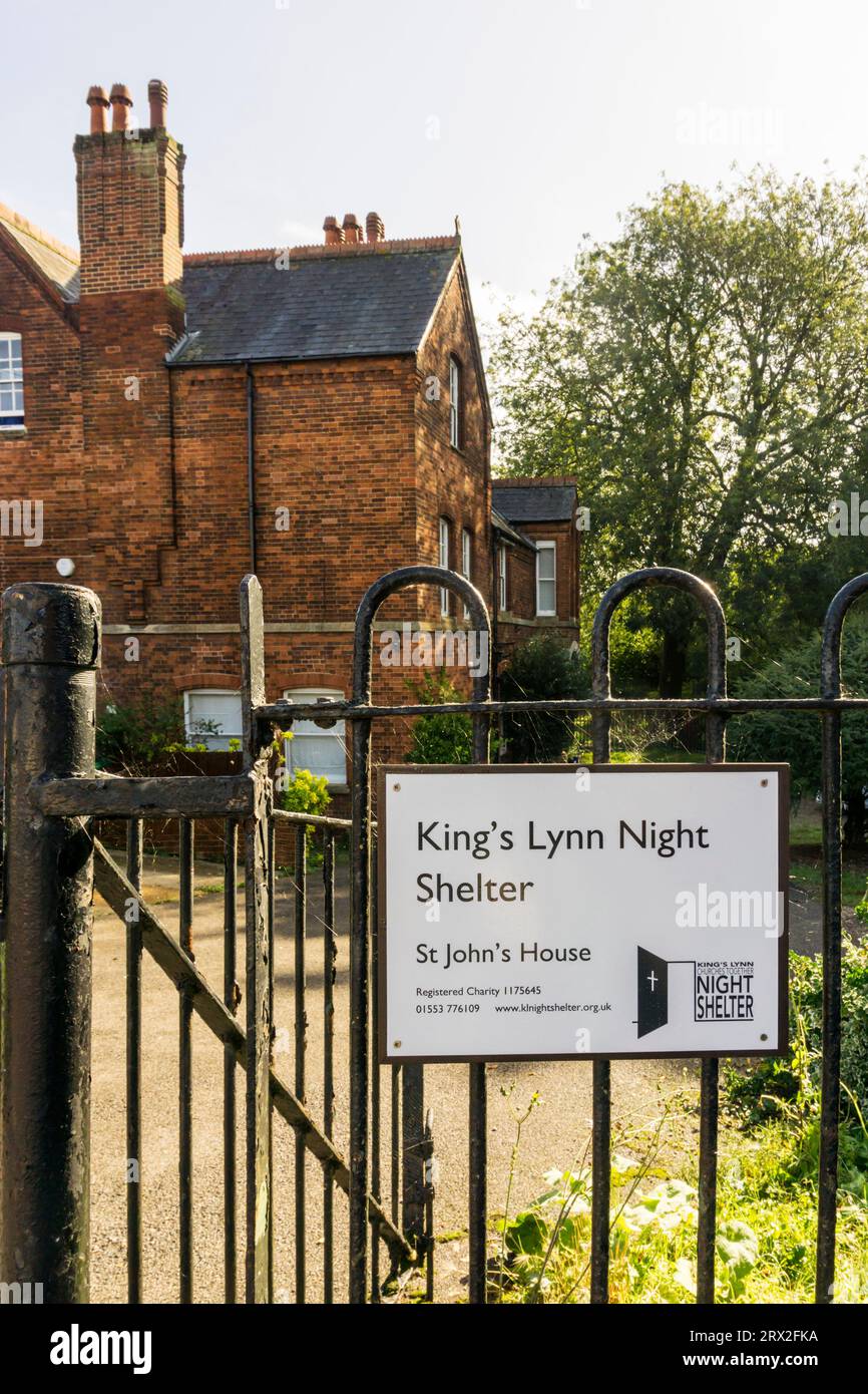 St John's House, King's Lynn Night Shelter Stock Photo - Alamy
