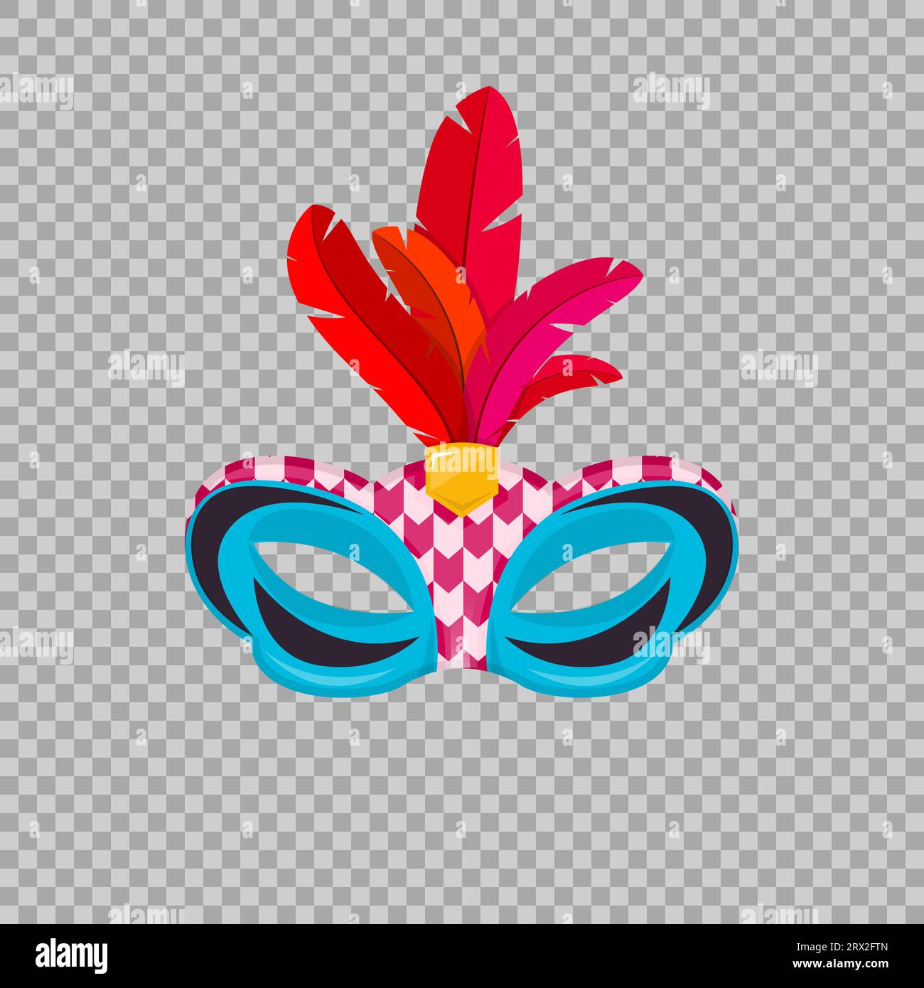 Venetian carnival mask hand painted isolated on a transparent ...
