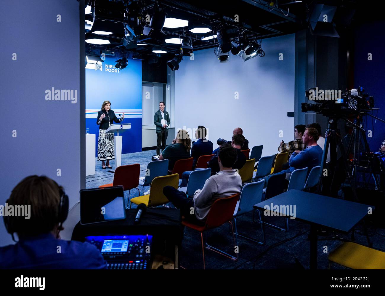 THE HAGUE - Deputy Prime Minister Karien van Gennip speaks to the press ...