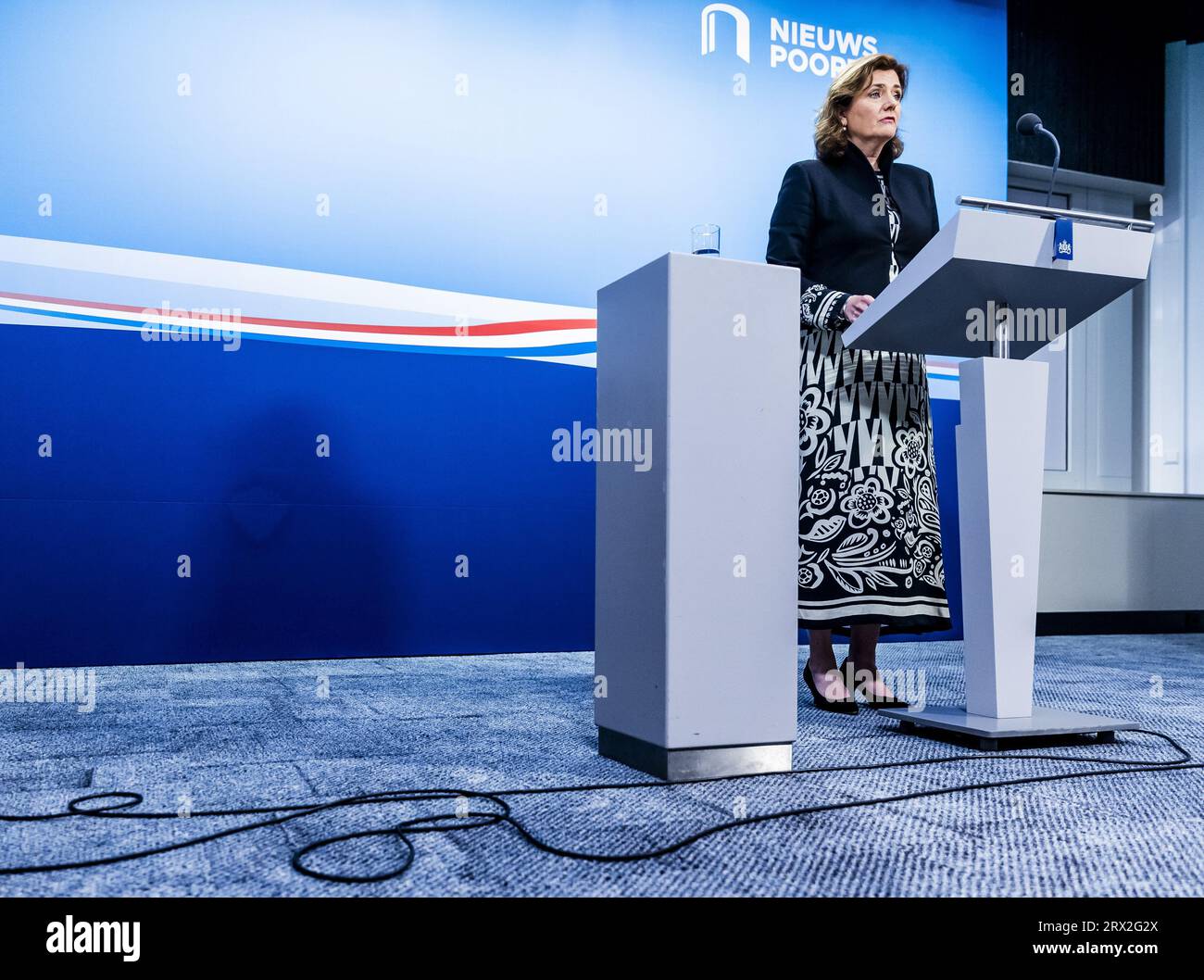 THE HAGUE - Deputy Prime Minister Karien van Gennip speaks to the press ...