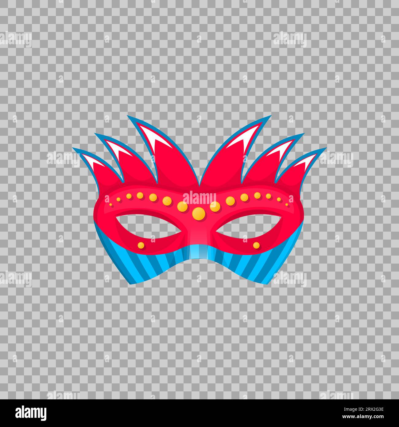 Venetian carnival mask hand painted isolated on a transparent ...