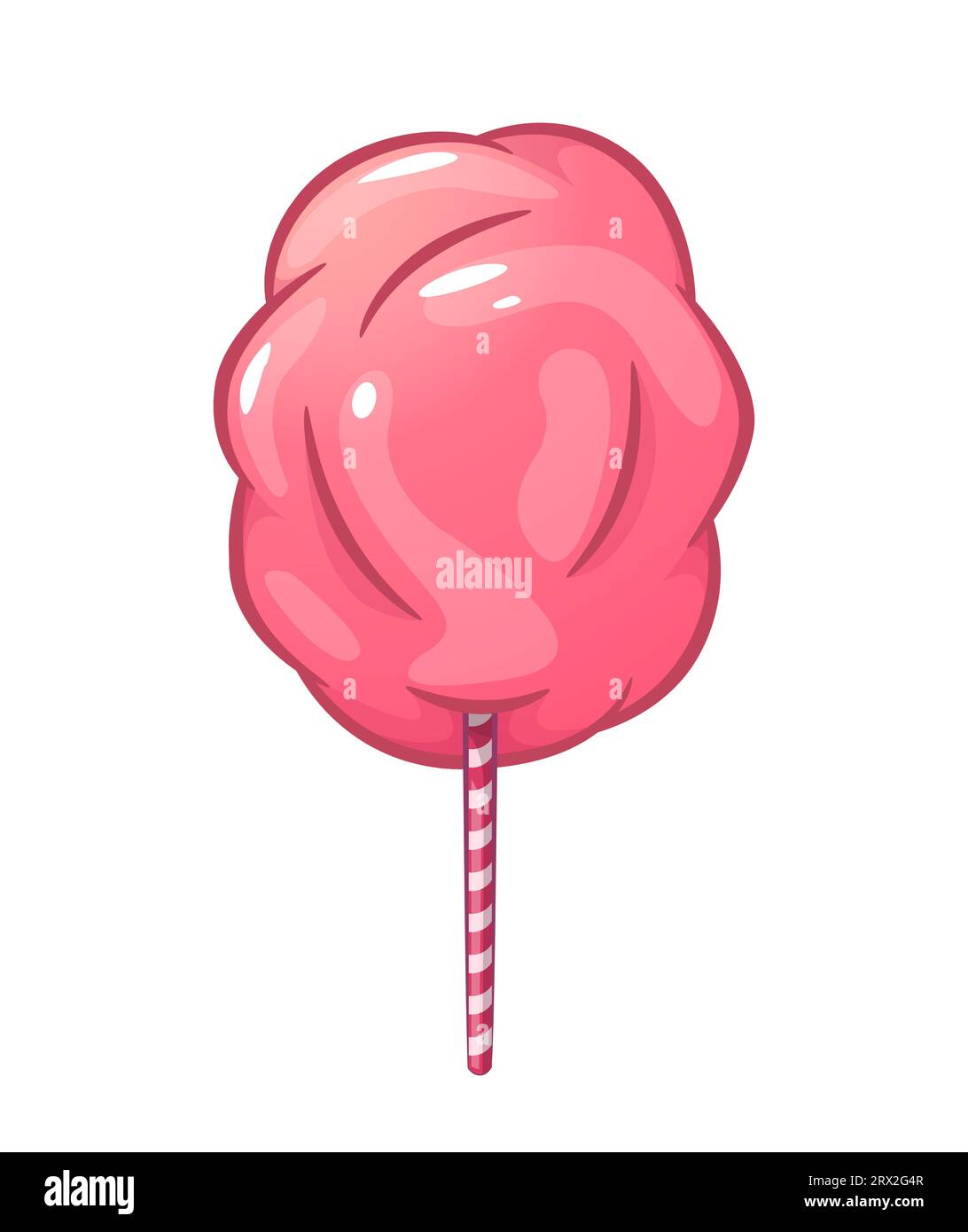 Cotton candy isolated vector illustration handmade. Sugar cloud symbol ...