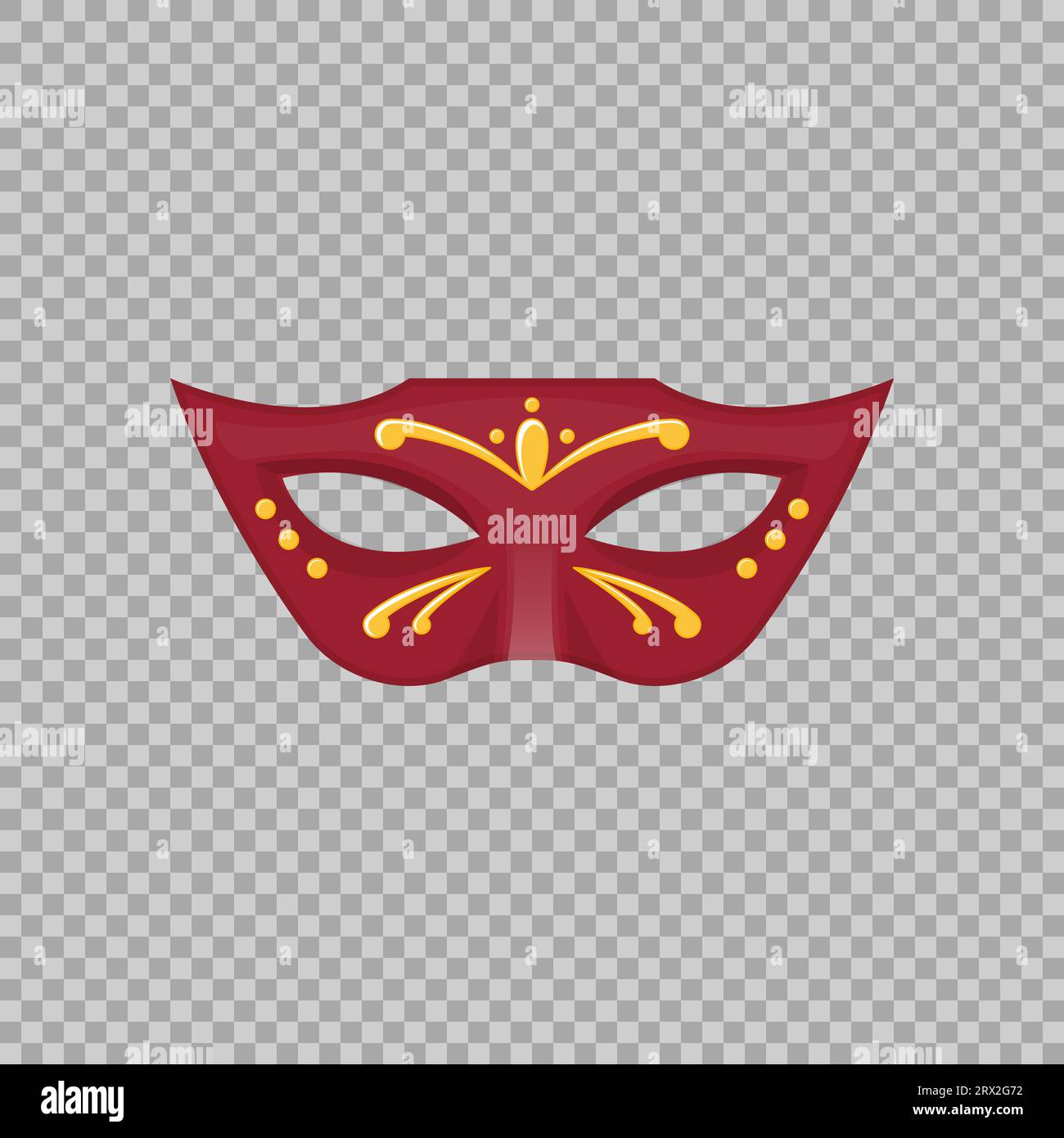 Venetian carnival mask hand painted isolated on a transparent ...