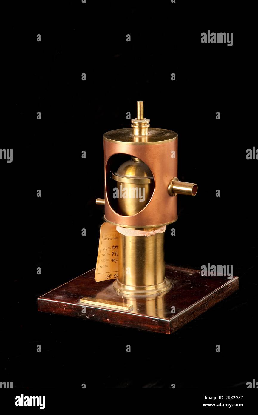 Patent model. Steam engine condenser, Stevens, patent no. 40510. MC ...