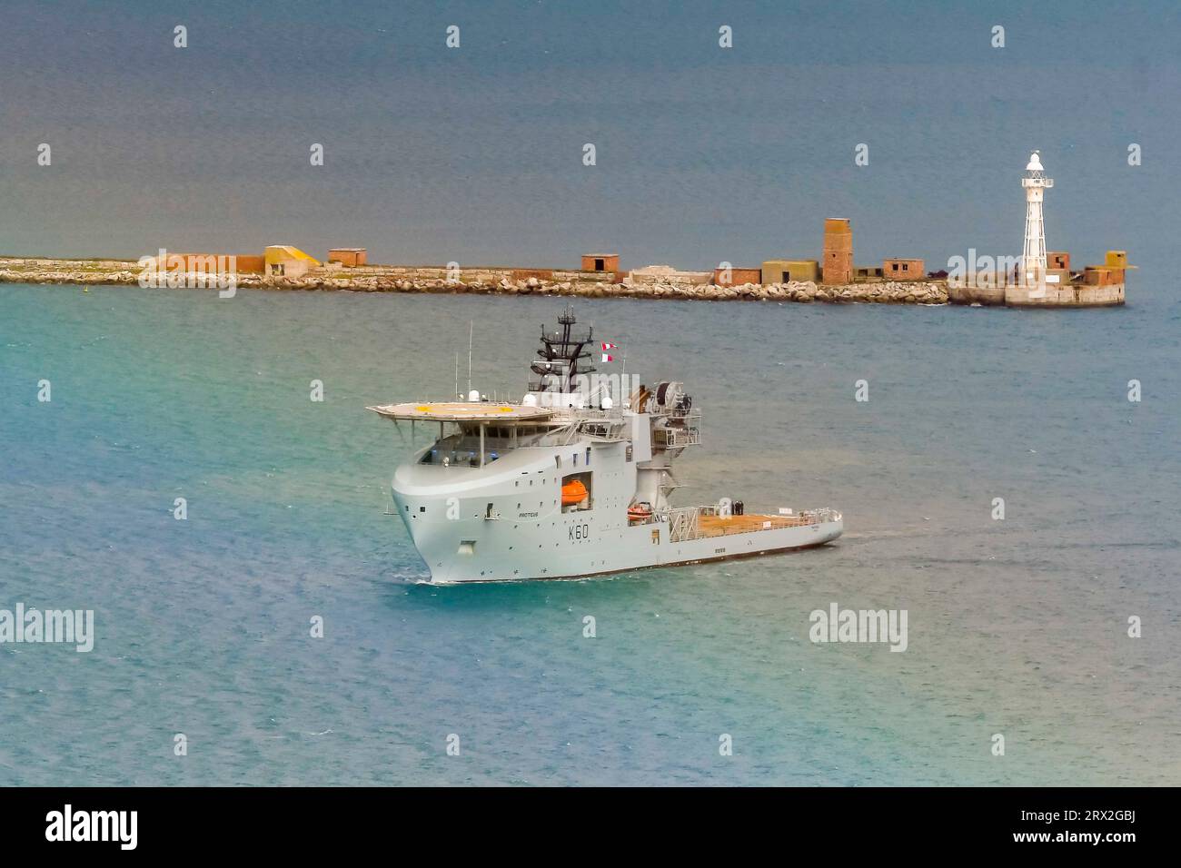 Portland, Dorset, UK. 22nd September 2023. The RFA Proteus passes a ...