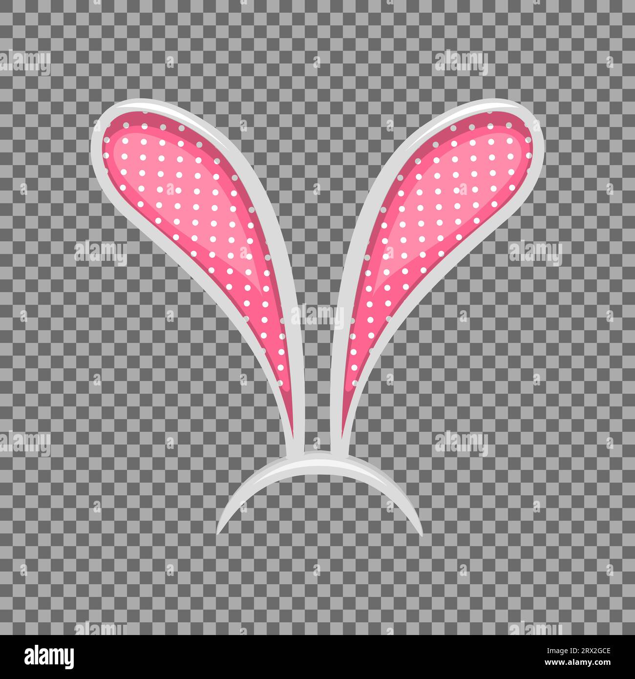 Easter bunny ears mask isolated. Ostern spring bunny ears hat on a ...