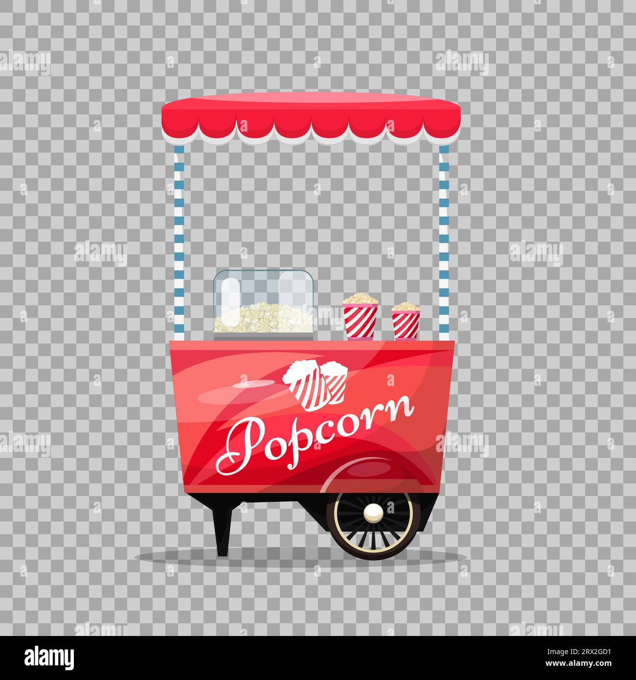 Popcorn cart, kiosk on wheels, retailers, sweets and confectionery ...
