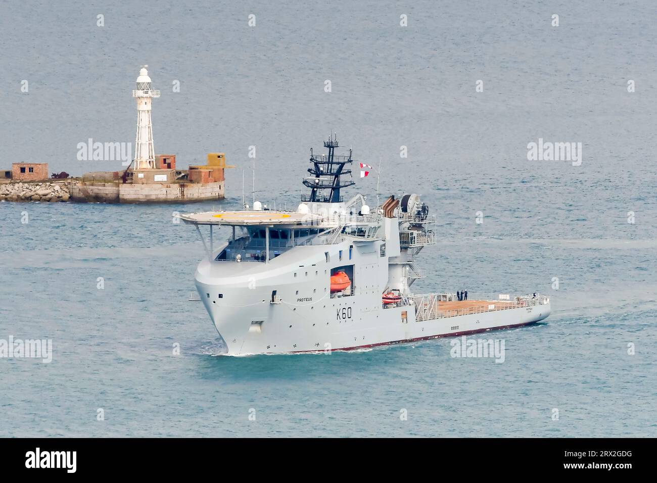 Portland, Dorset, UK. 22nd September 2023. The RFA Proteus sails into ...