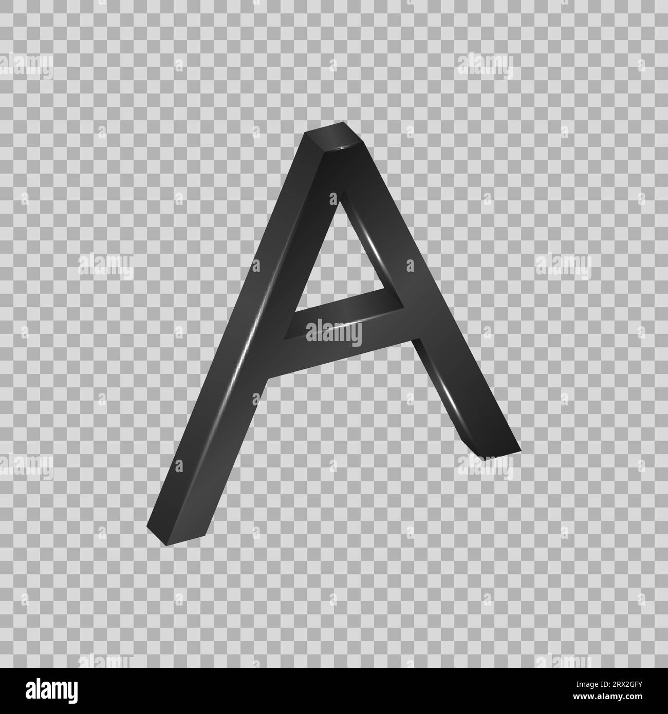 Letter A character in a realistic 3D icon style Vector Illustration ...