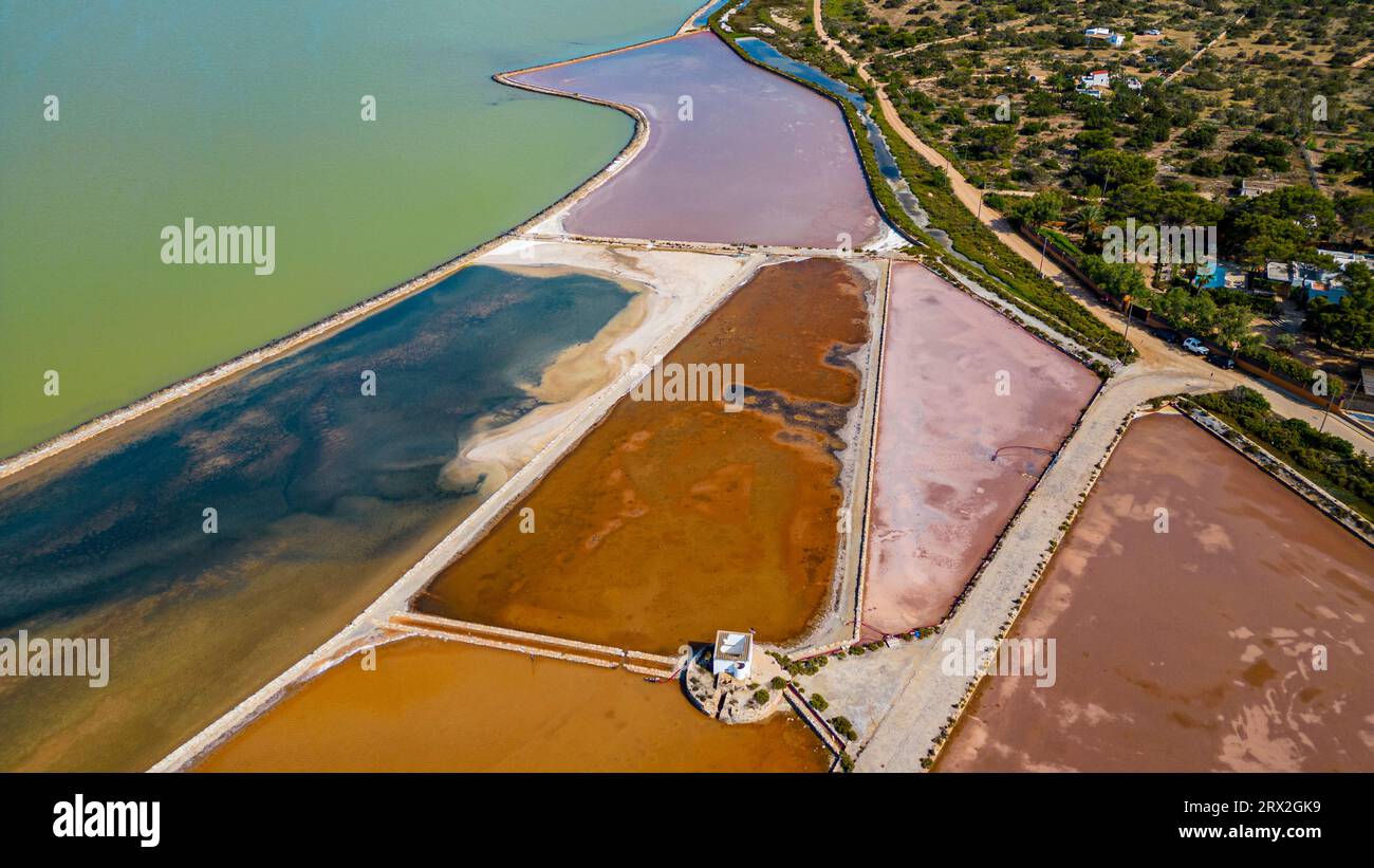 Aerial of the ferrer salinas in formentera hi-res stock photography and ...