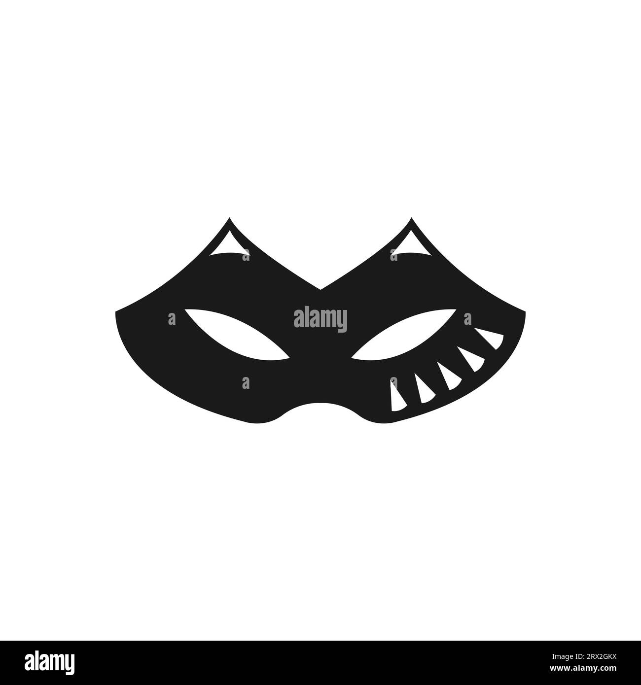 Venetian icon symbol carnival mask isolated on white background ...
