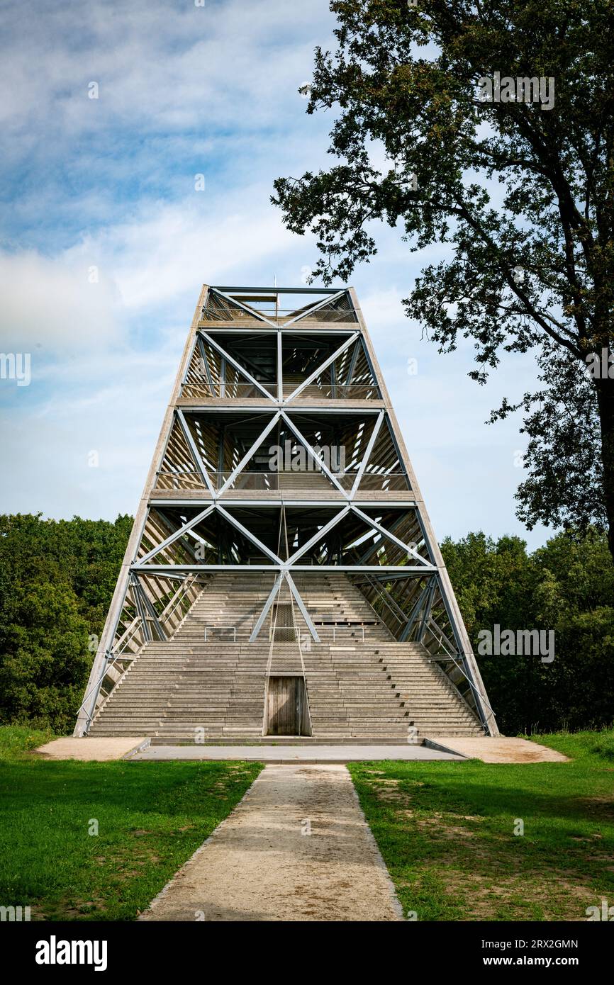 fort de roovere view tower over the nature reserve in brabant holland ...