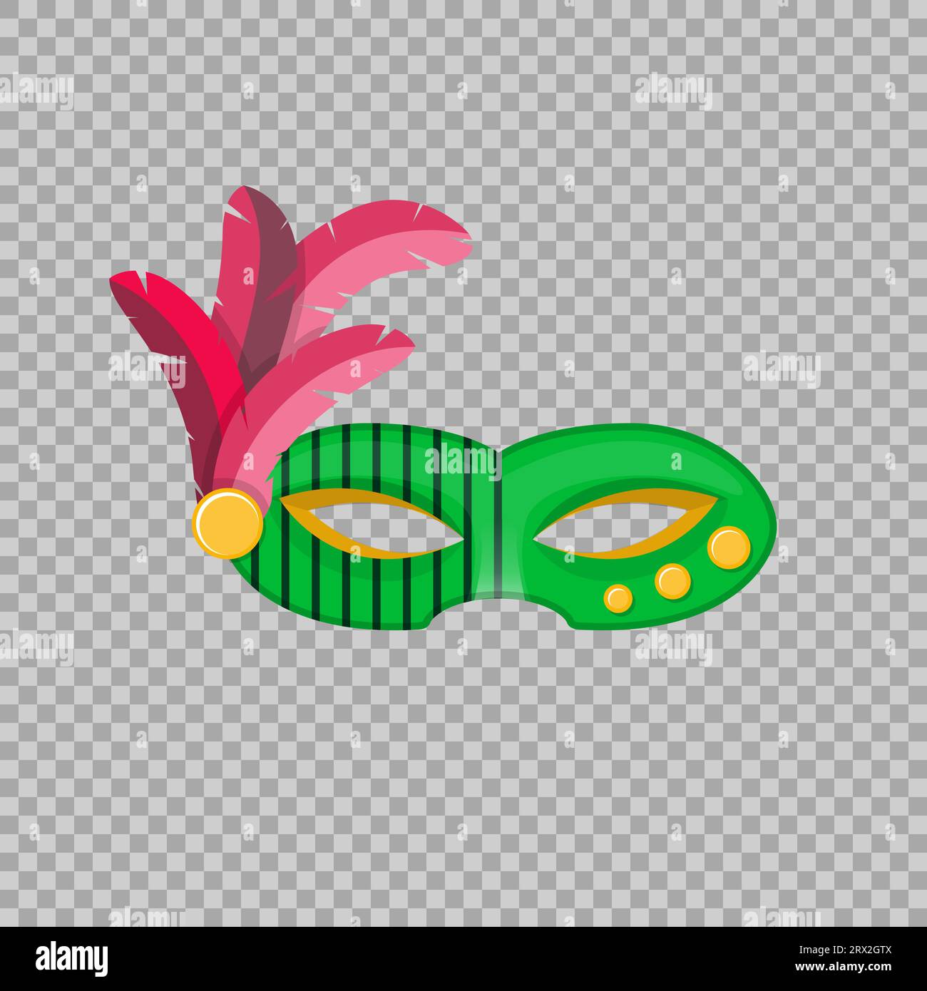 Venetian carnival mask hand painted isolated on a transparent ...