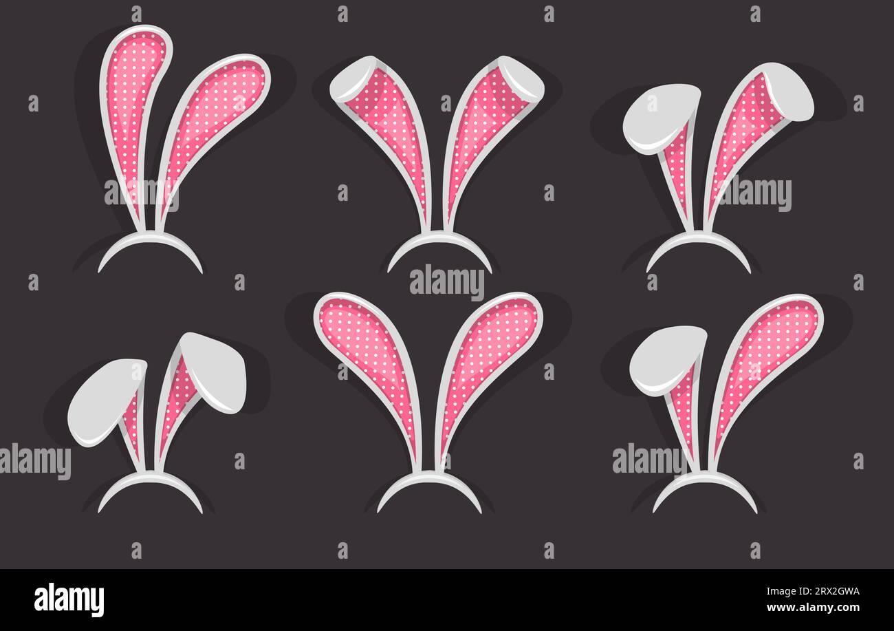 Easter bunny ears mask set. Ostern spring bunny ears hat. Headdress ...