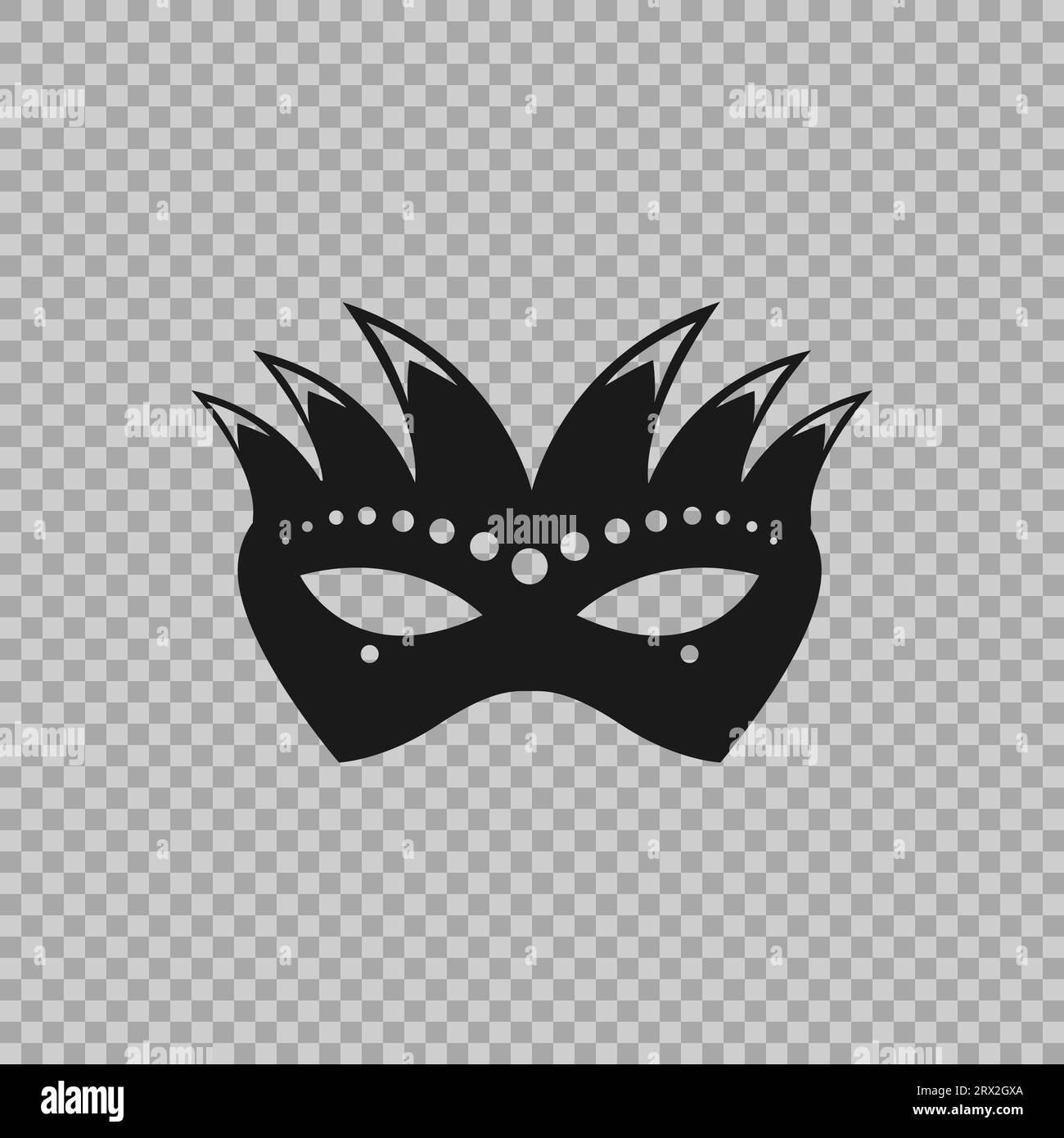 Venetian icon symbol carnival mask isolated on a transparent background ...