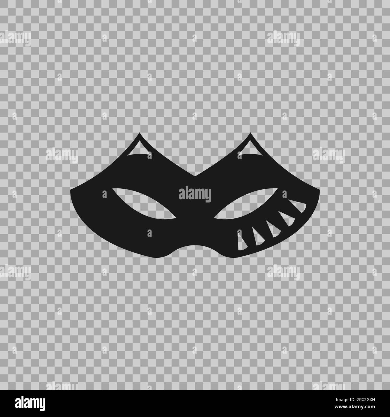 Venetian icon symbol carnival mask isolated on a transparent background ...