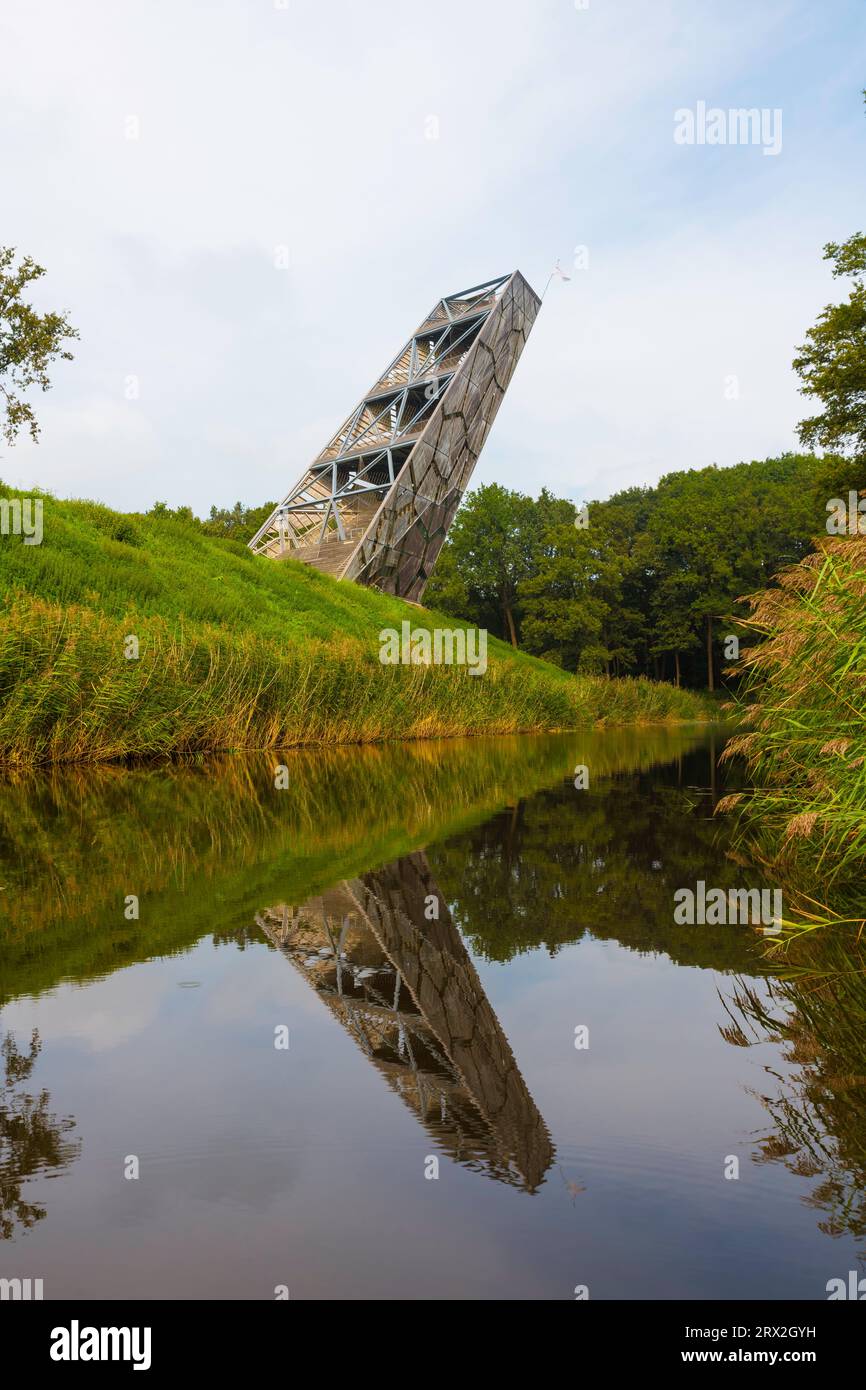fort de roovere view tower over the nature reserve in brabant holland ...