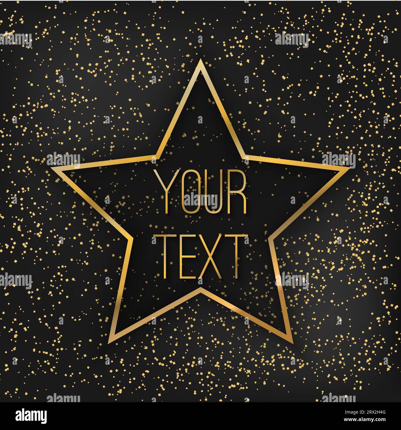 Walk of Fame Star Vector Illustration. Hollywood actor award for ...