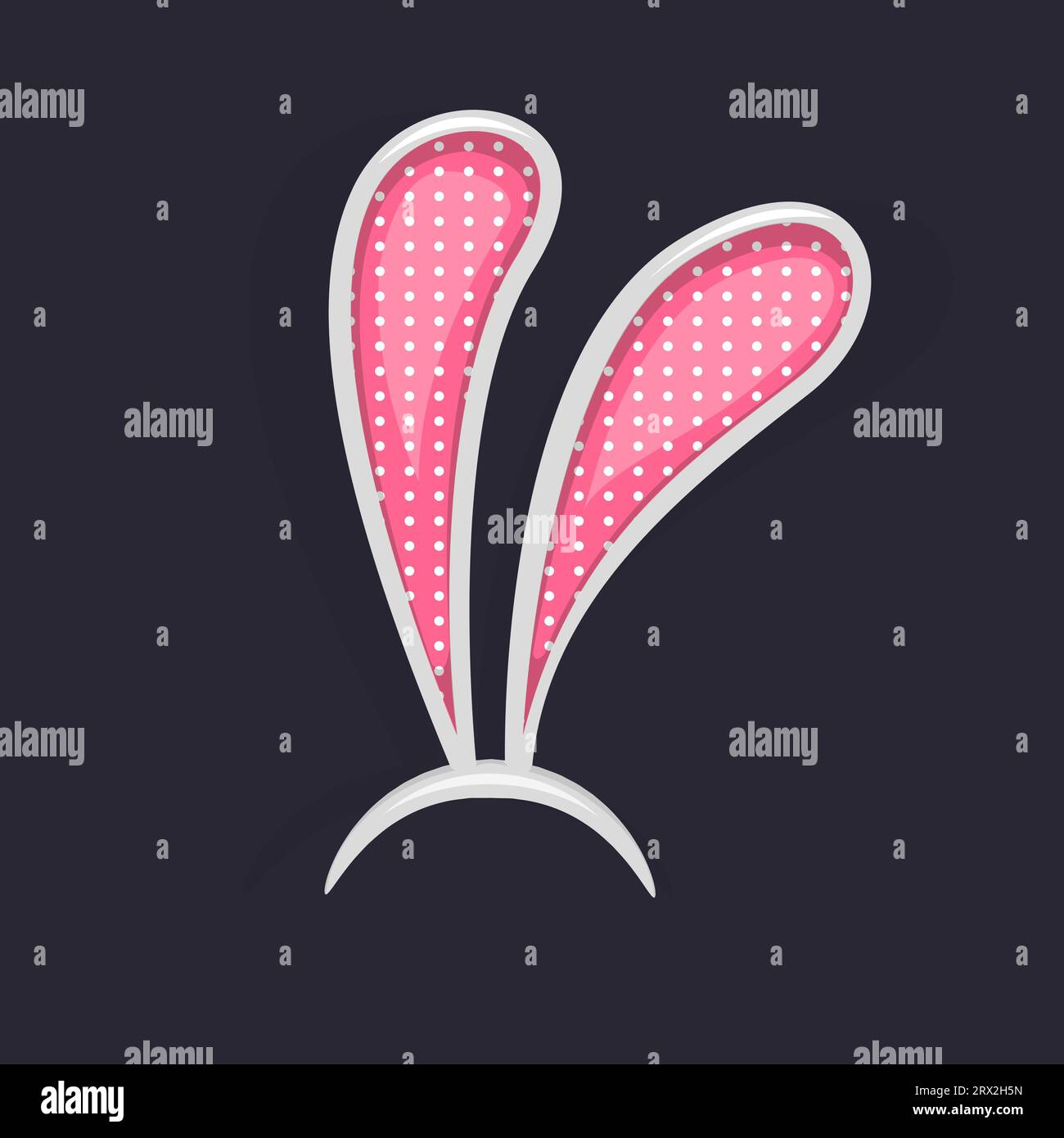 Easter bunny ears mask isolated Vector Illustration. Ostern spring ...