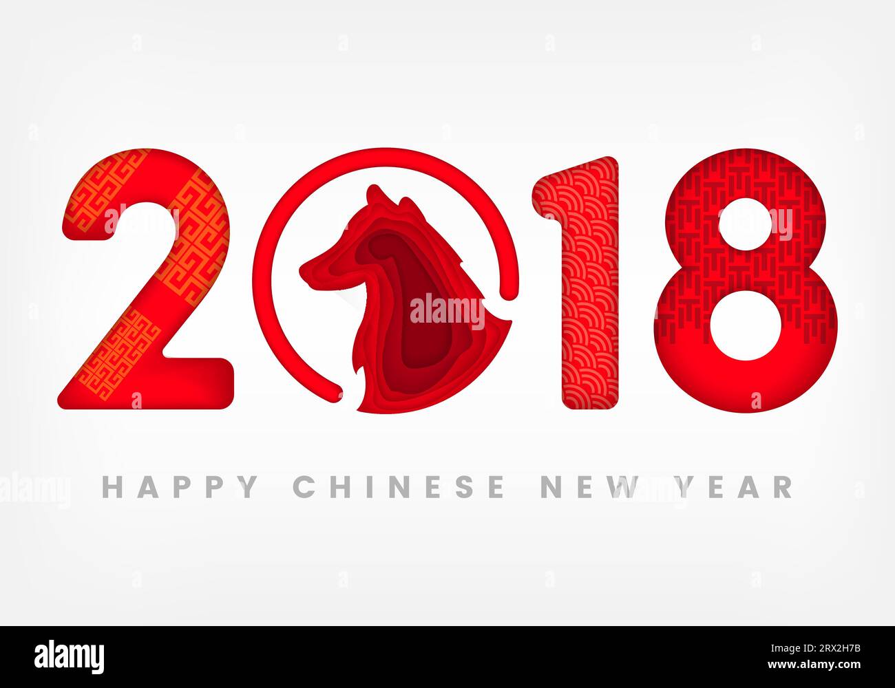 Chinese New Year 2018 Festive vector map of postcard banners Design ...
