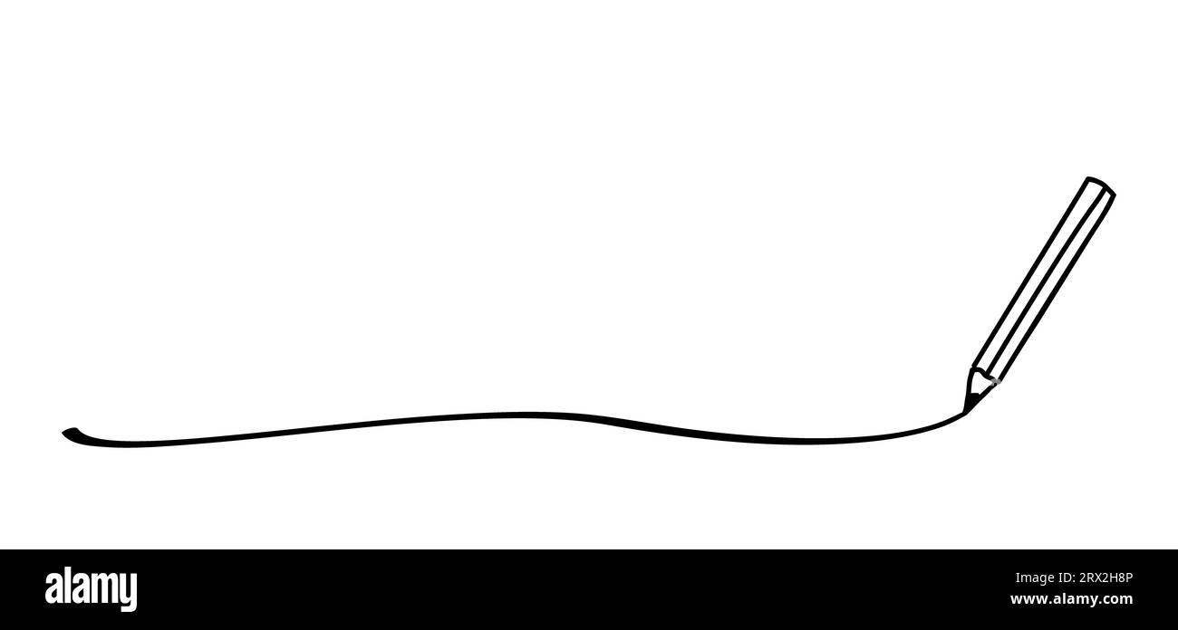 Writing with a pencil, line pattern. Happy word pencil day. Teachers ...