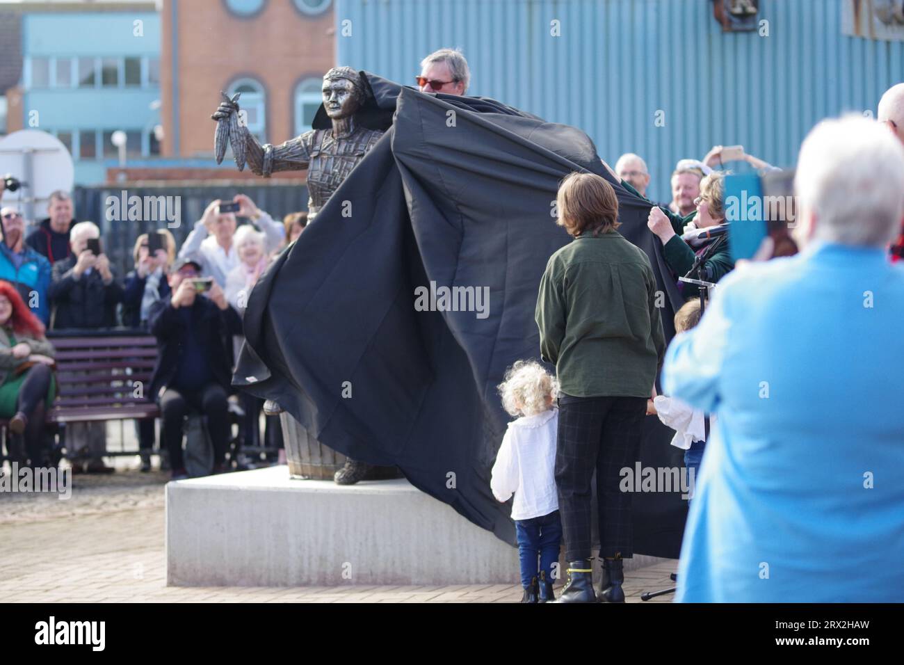 North Shields, 22 September 2023. Official unveiling of a new sculpture ...