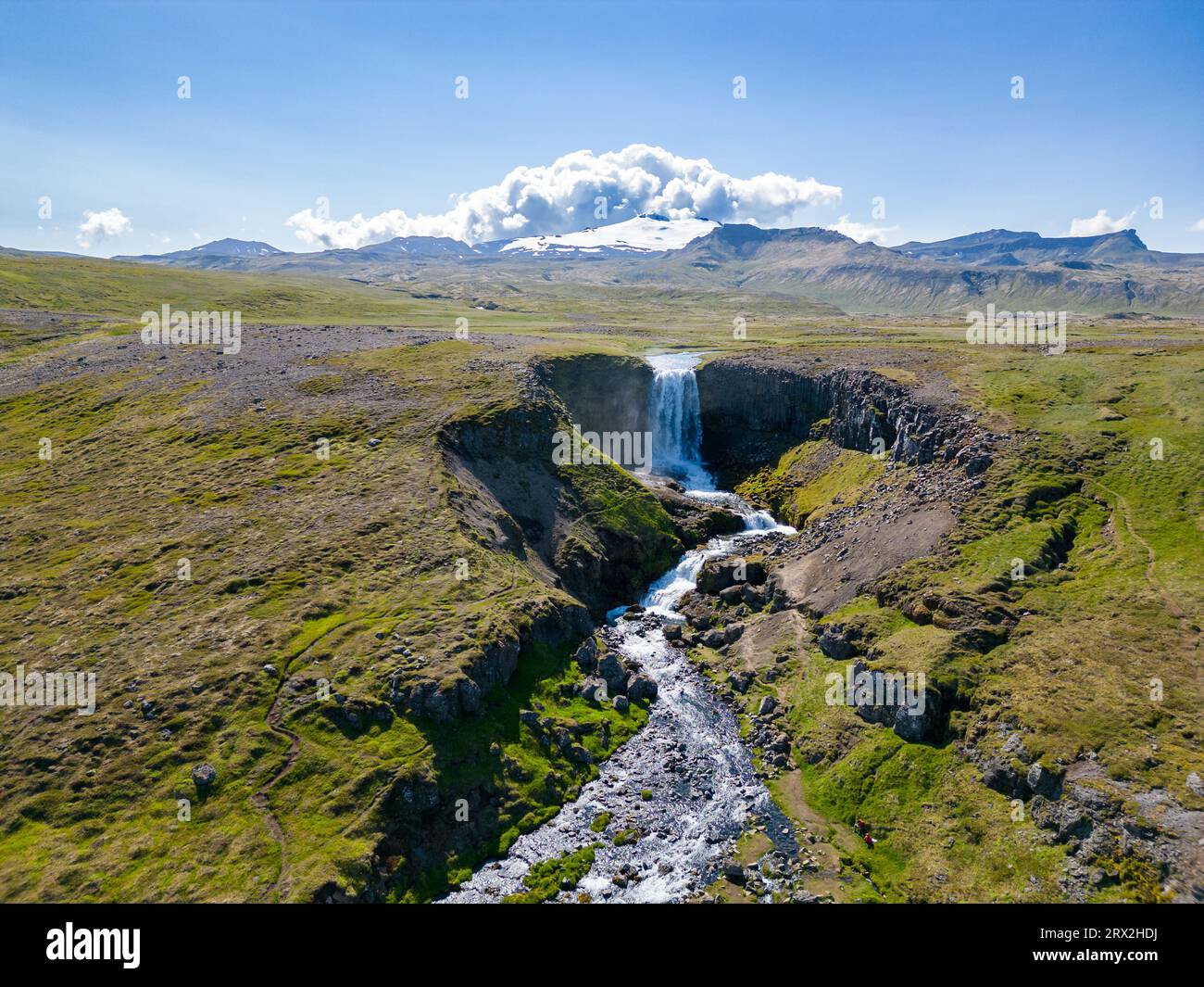 Another wonderful waterfall in the magical land of Iceland Stock Photo ...