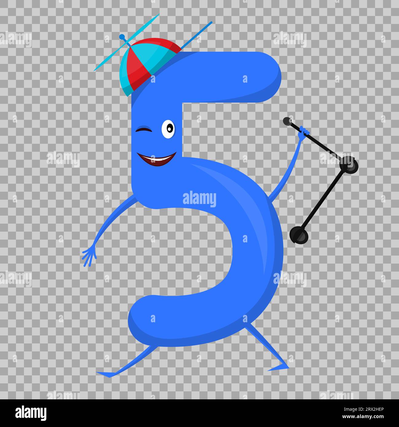 Five Cute fun colorful figure in the form of cartoon characters for ...