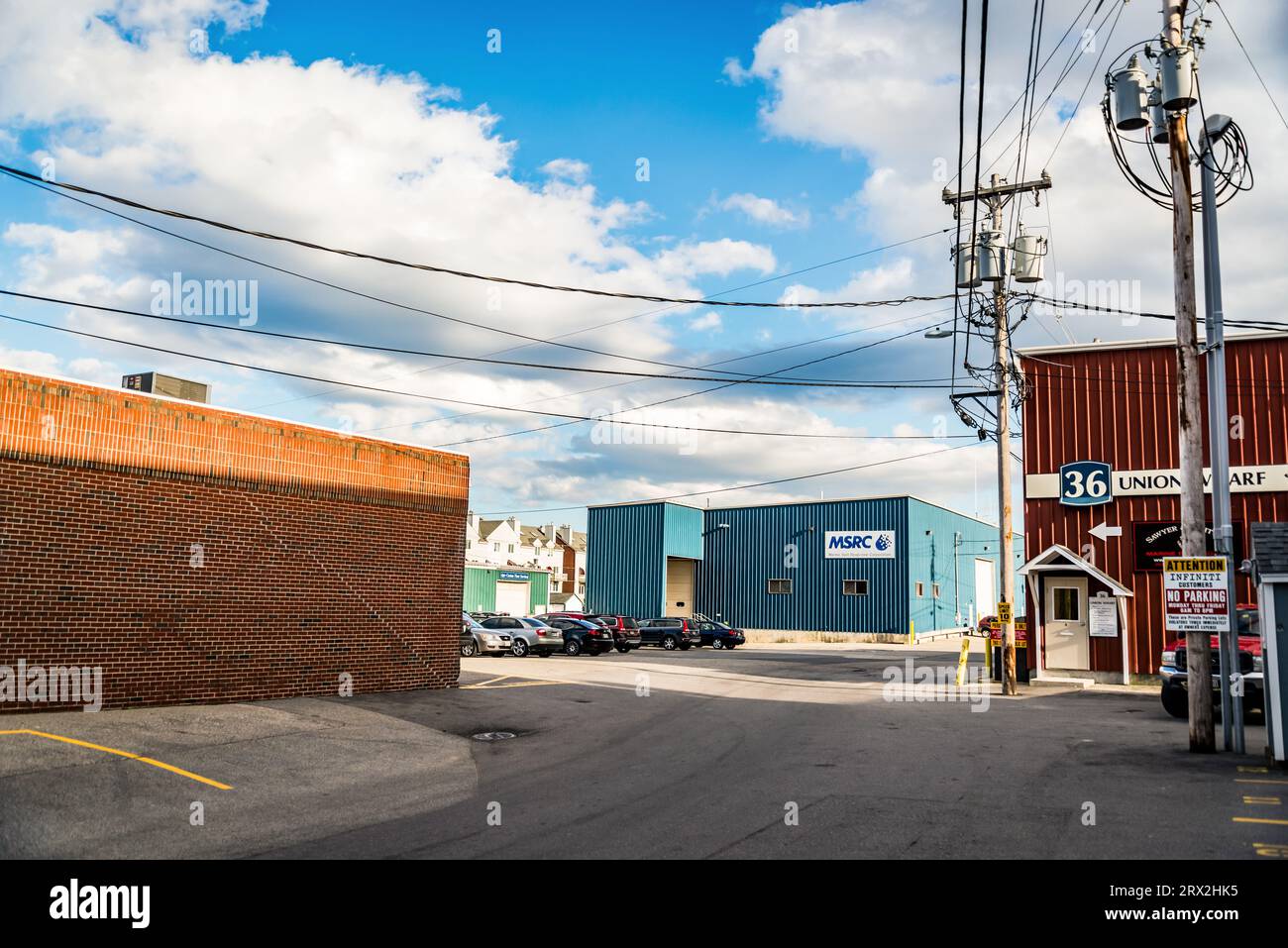 The wharf in Old Port, a section of Portland Maine's working waterfront ...