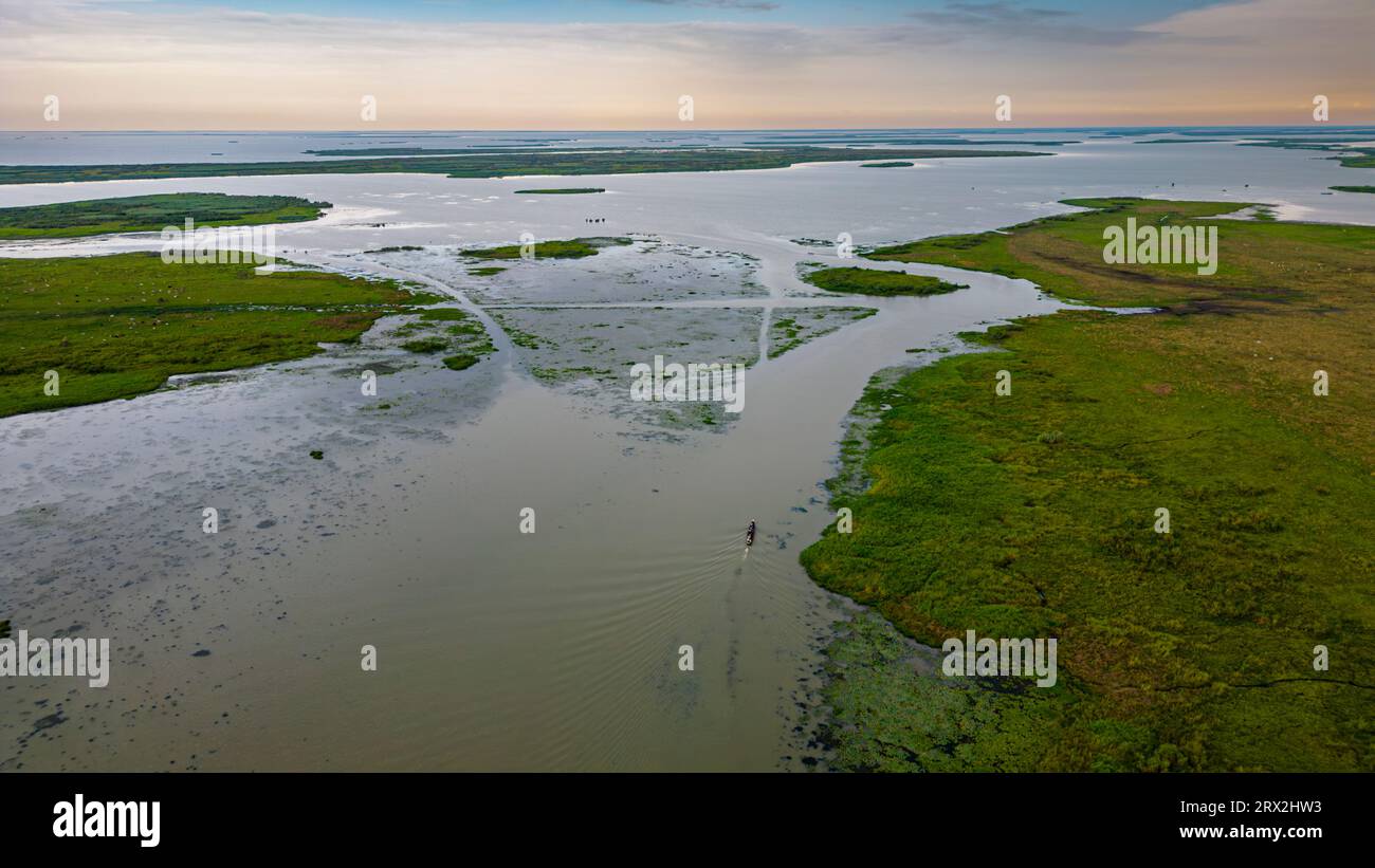 Aerial of Lake Chad, Chad, Africa Stock Photo - Alamy