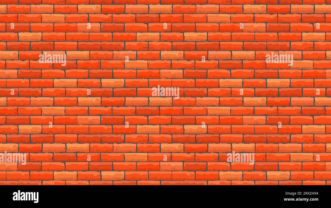 Seamless brown brick pattern isolated wall background. Vector ...