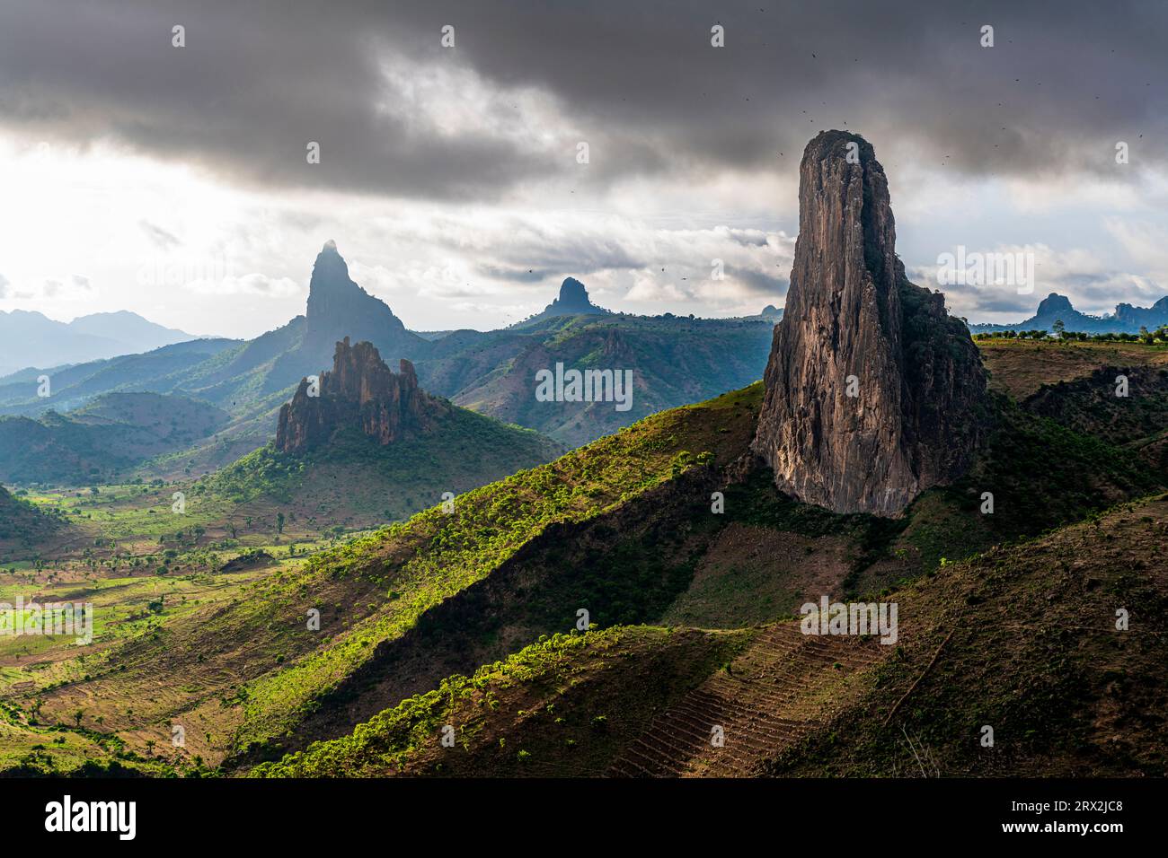 Rhumsiki peak in the lunar landscape of Rhumsiki, Mandara mountains ...