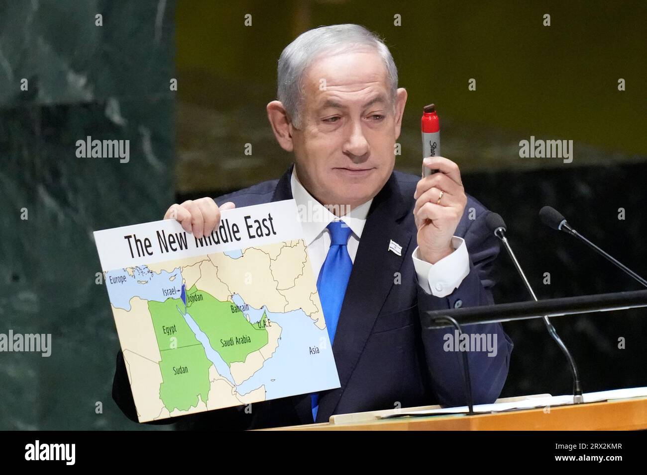 Israeli Prime Minister Benjamin Netanyahu addresses the 78th session of ...