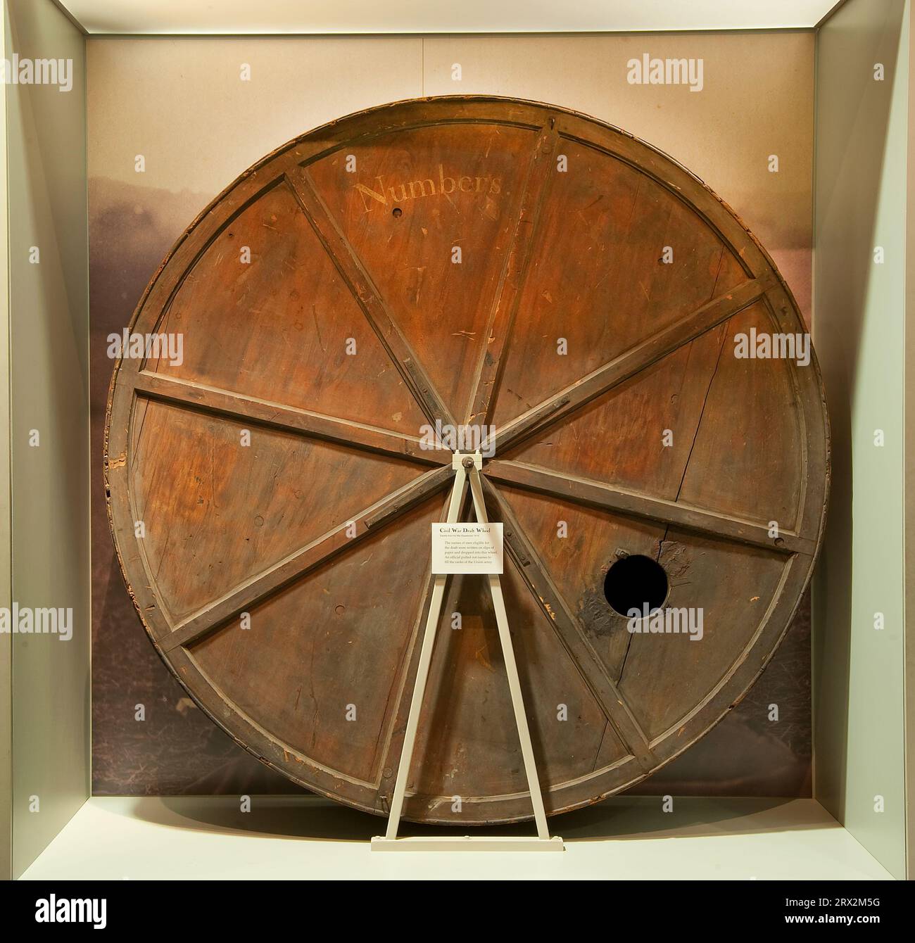 Lottery wheel. Draft wheel used by the Union army during the Civil War ...
