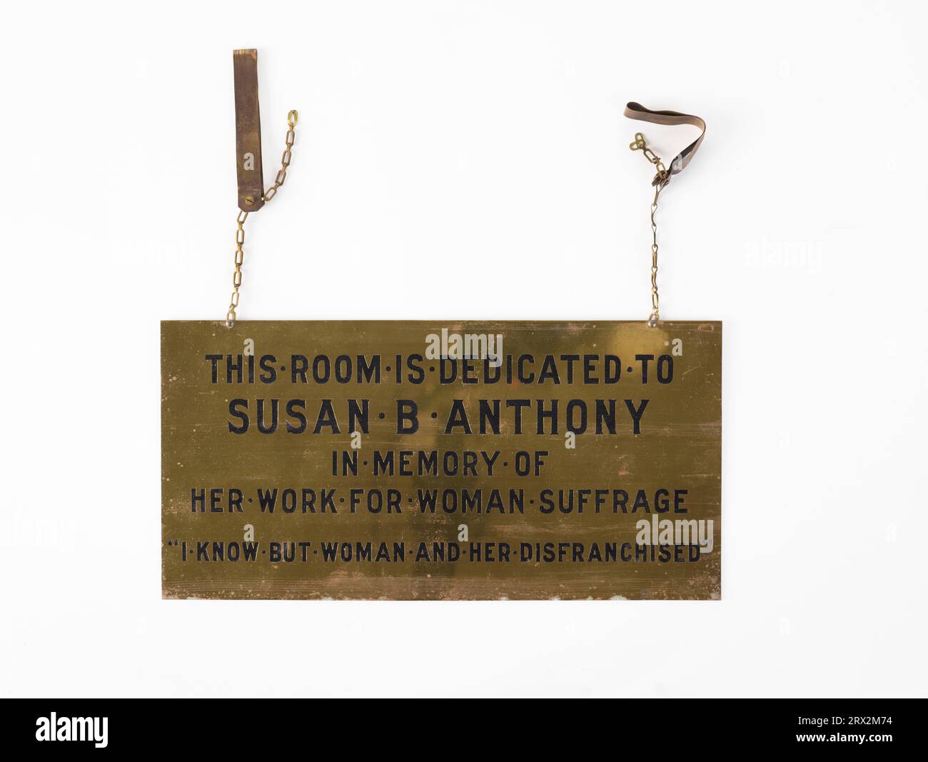 PL.026169; Plaque, Brass sign from the Susan B. Anthony at NAWSA ...