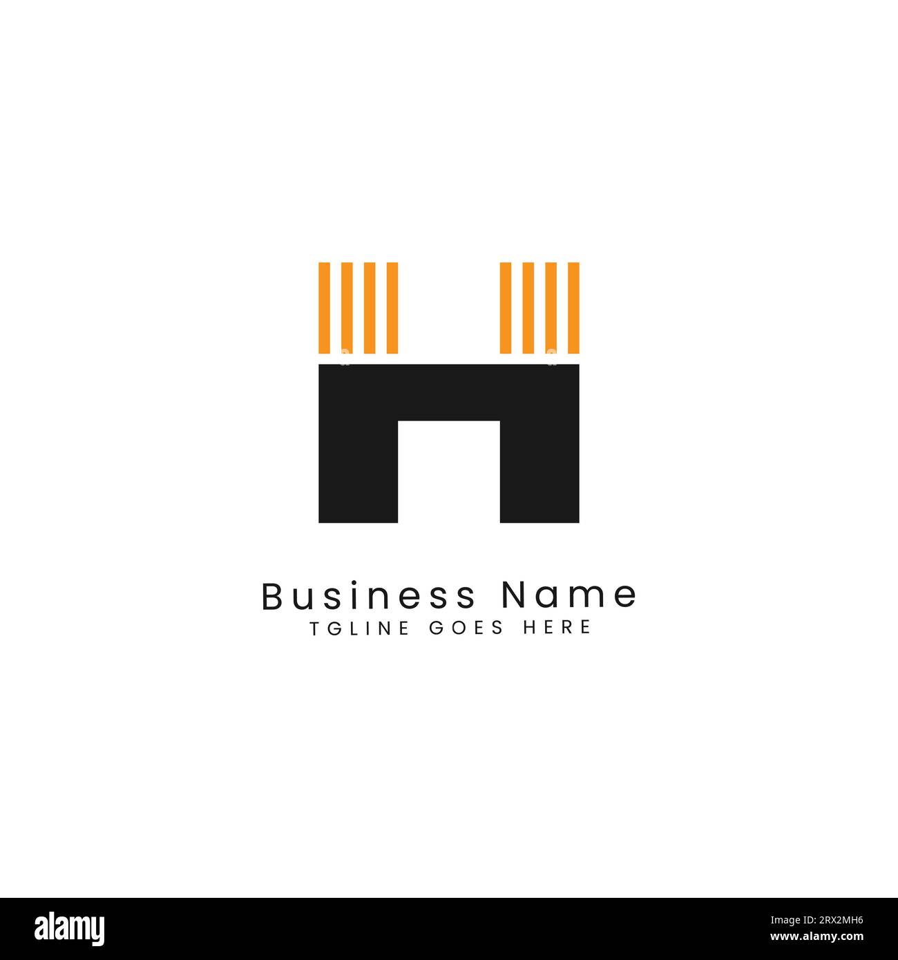 H Letter Stock Illustration with Geometric Lines Vector Logo. Alphabet ...