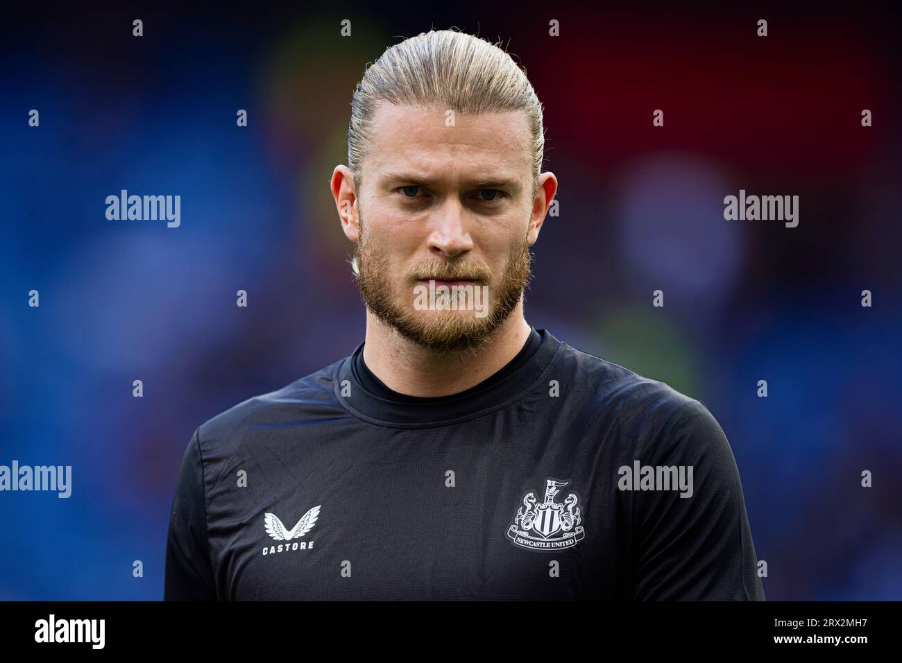 Loris Karius of Newcastle United FC looks on prior to the UEFA ...